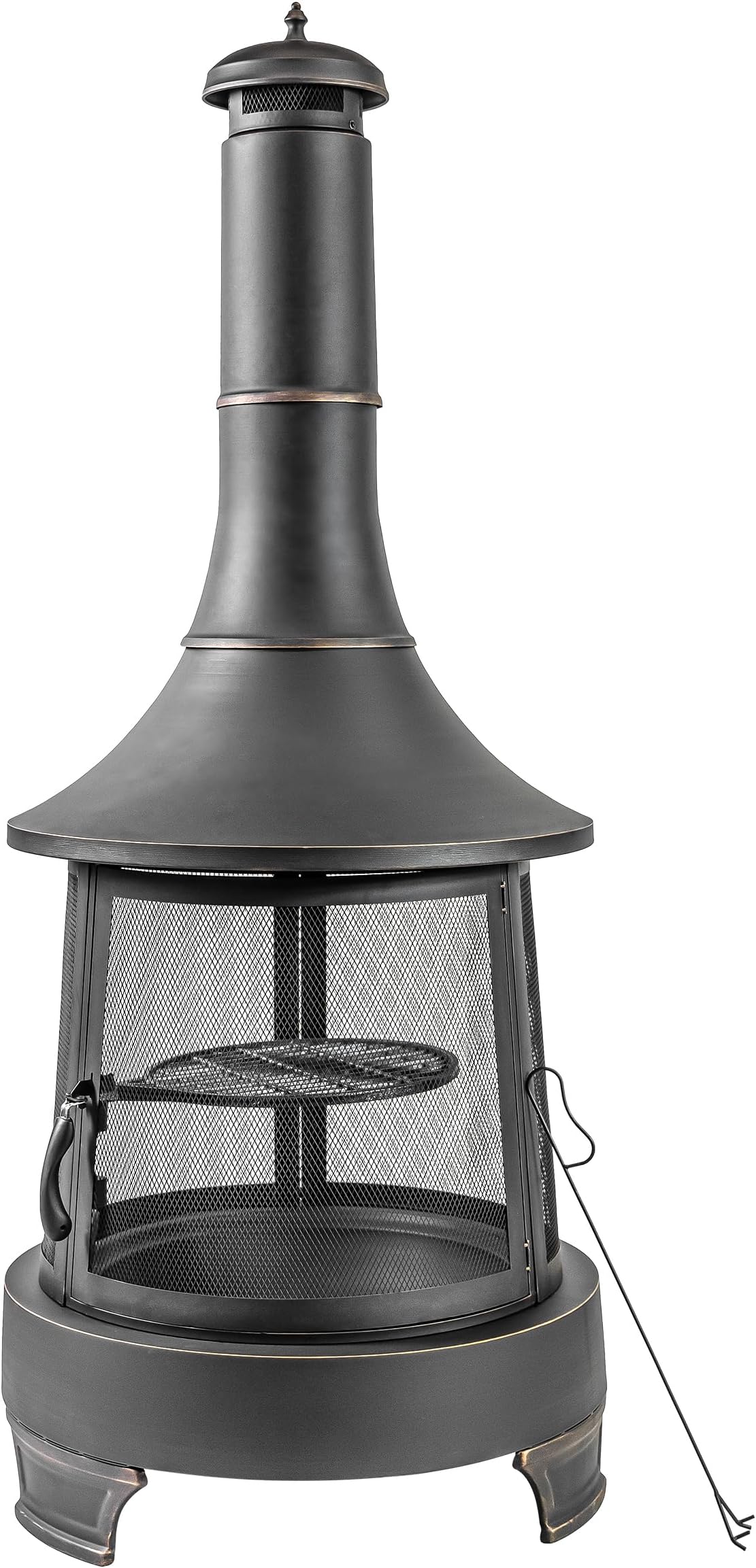 Amazon.com : Deko Chimney Wood Burner Firepit with PVC Cover - Outdoor ...