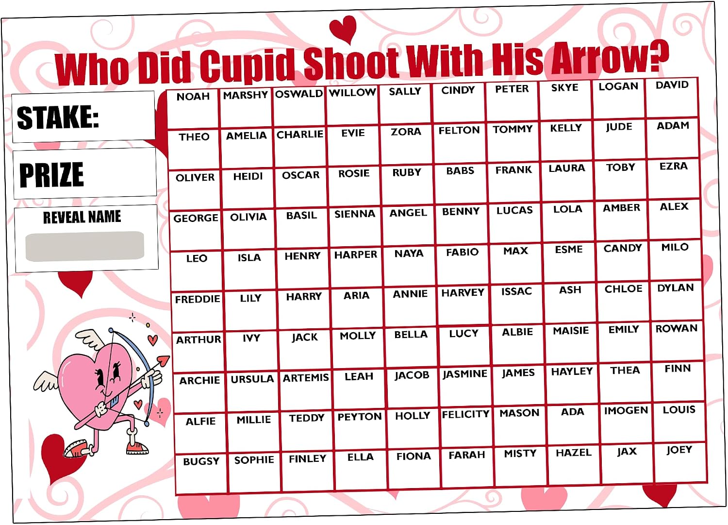 Perfect Message Valentine's Day Scratch Card Activity, Who Did Cupid ...