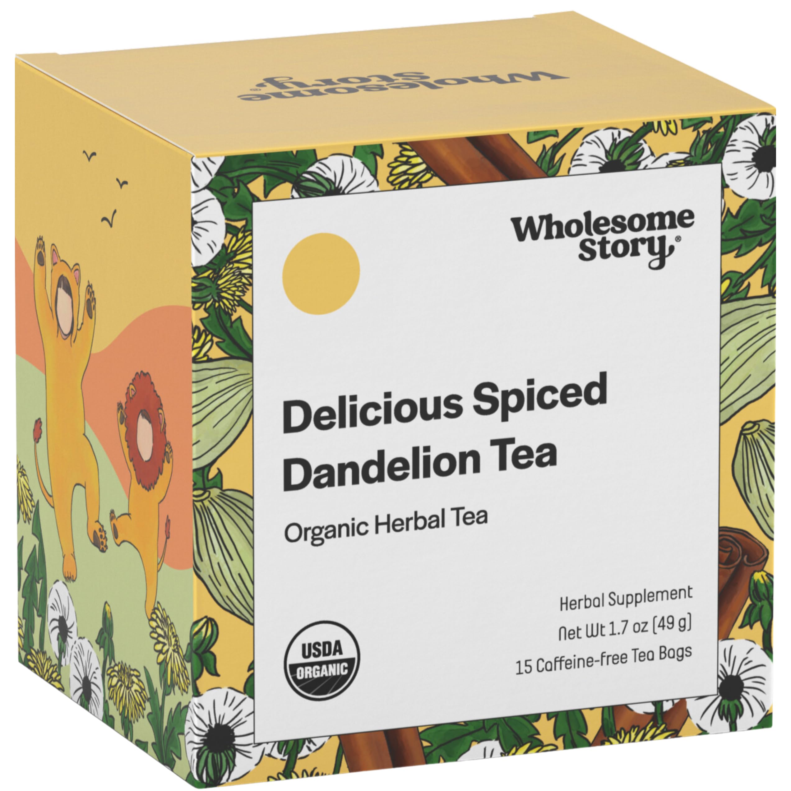 Amazon.com : Organic Roasted Dandelion Root Tea w Cinnamon Bark ...