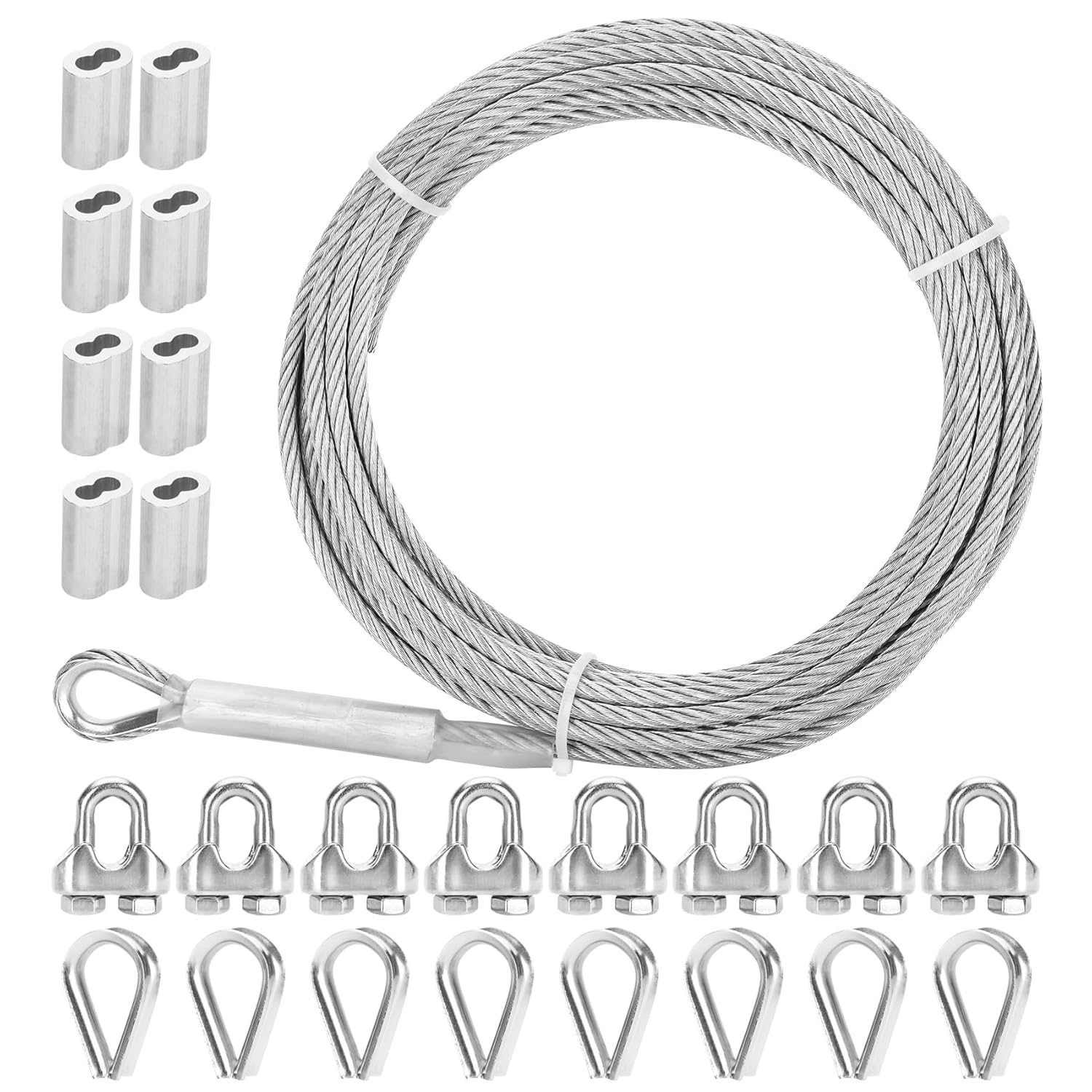 Mariocsa Thickened 3/16 Stainless Steel Cable, 100ft Wire Rope, 7X19 ...