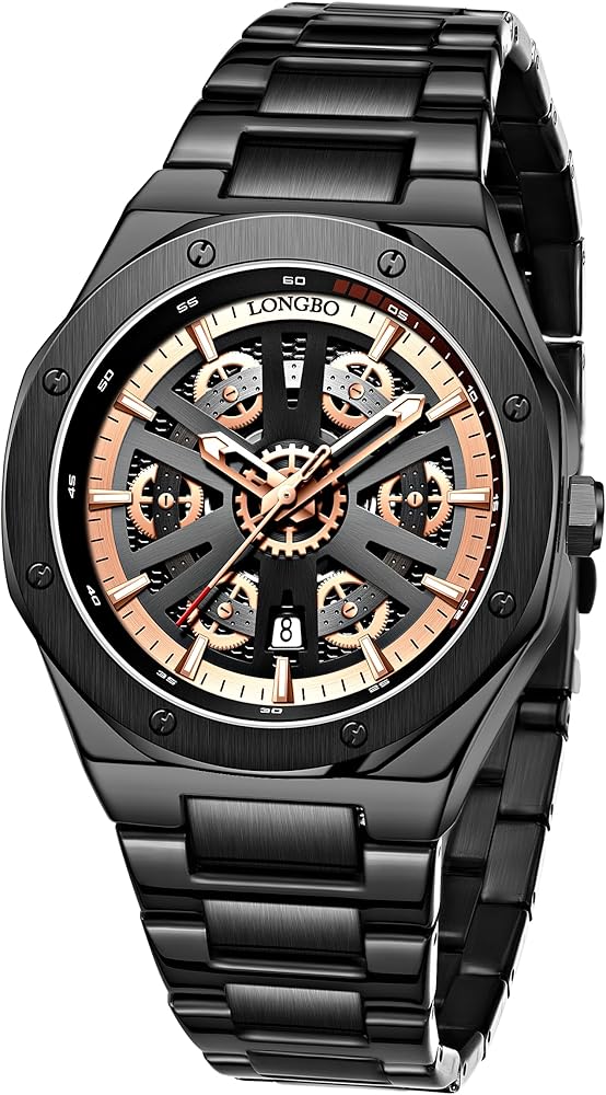 LONGBO Endurance Series Skeleton Design Analog Quartz Watch for Men ...
