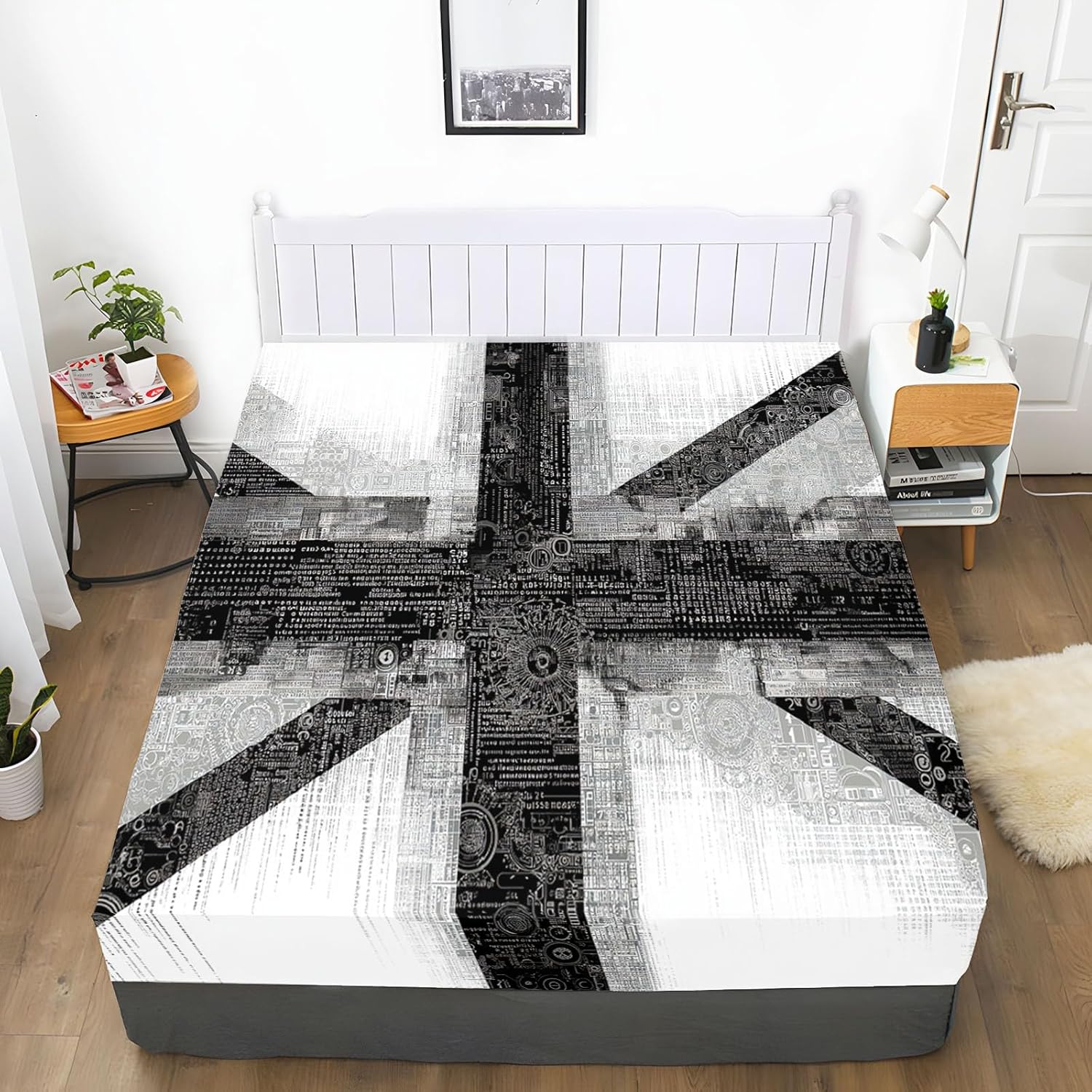 Luxury Digital Art King Size Fitted Sheets Set - Soft Brushed ...