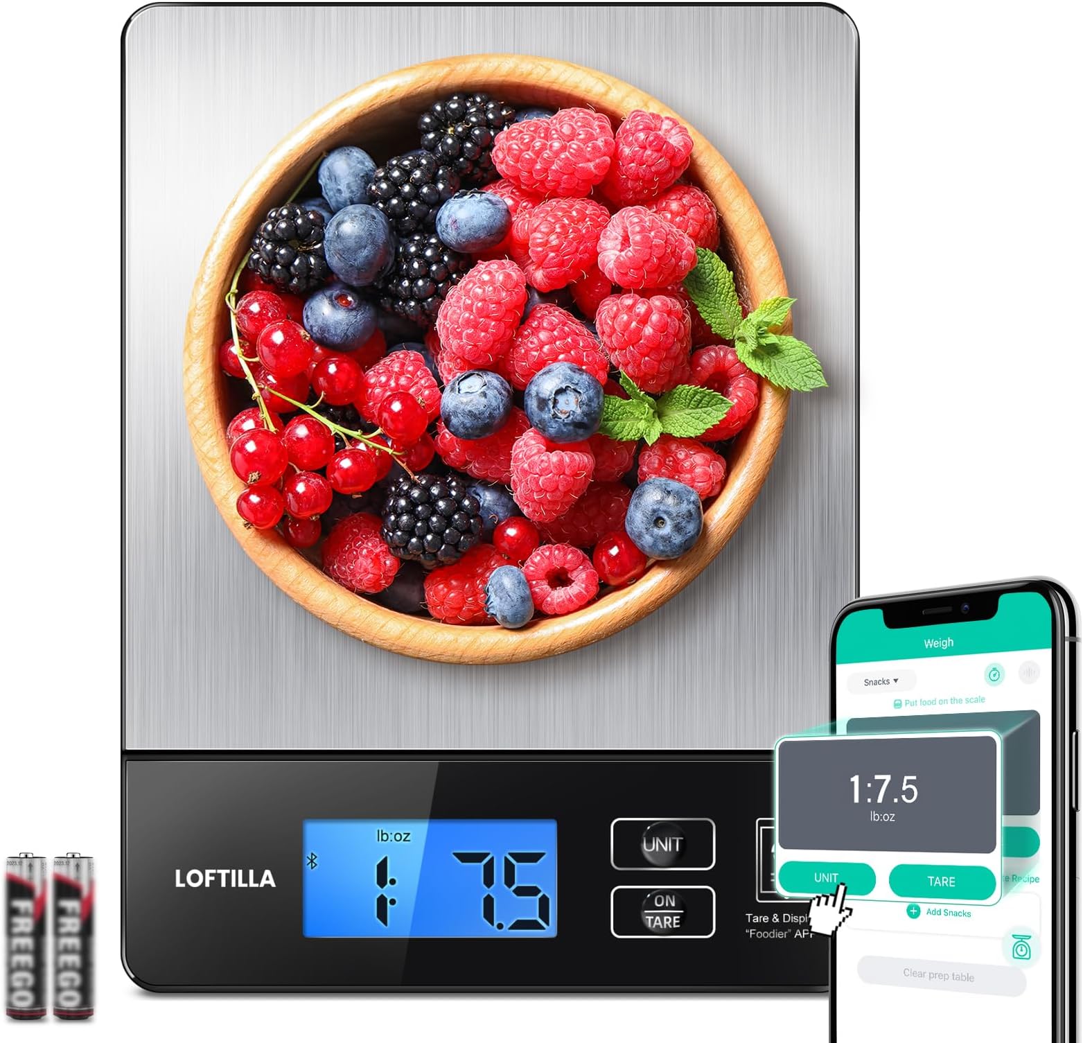 Amazon.com: Fuzion Nutrition Food Scale, Digital Food Scale for Weight ...