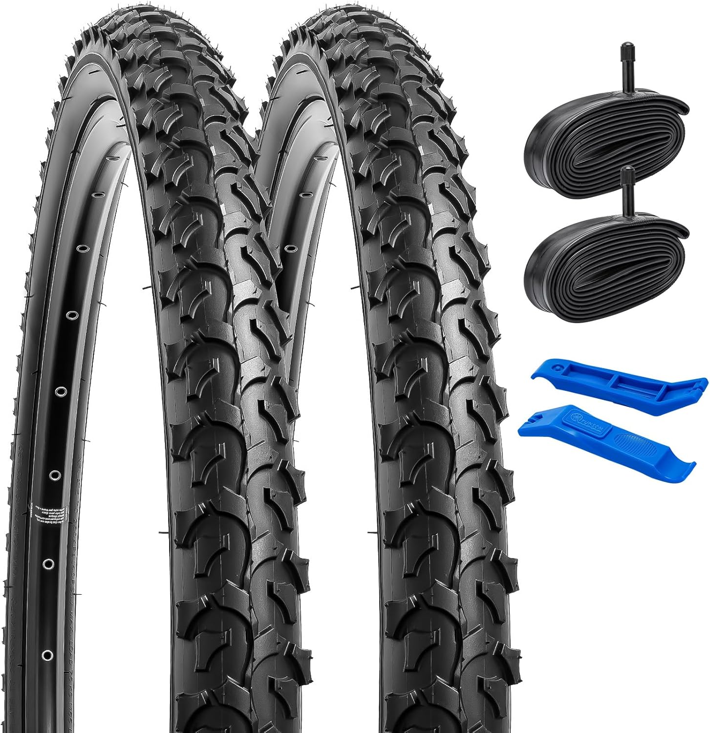 Amazon.com : YUNSCM 2-PCS 26" Bike Tires 26 X 2.10/54-559and 26" Heavy Duty Bike Tubes Schrader ...