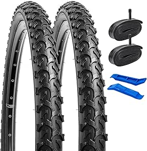 Amazon.com : YUNSCM 2-PCS 26" Bike Tires 26 X 2.10/54-559and 26" Heavy Duty Bike Tubes Schrader ...