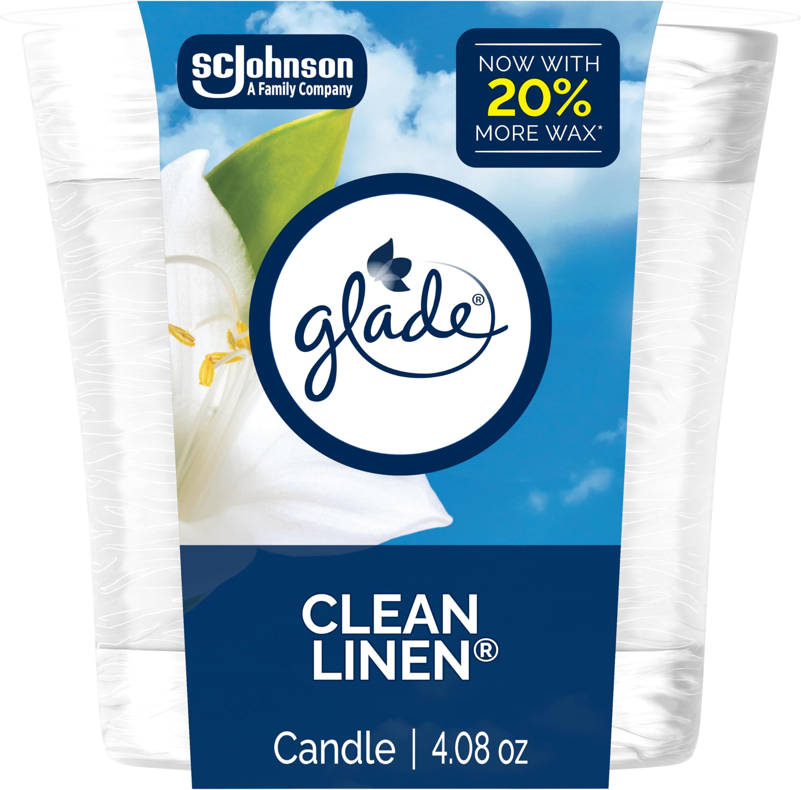 Amazon.com: Glade 1-Wick Scented Candle Jar, Clean Linen, Air Freshener ...