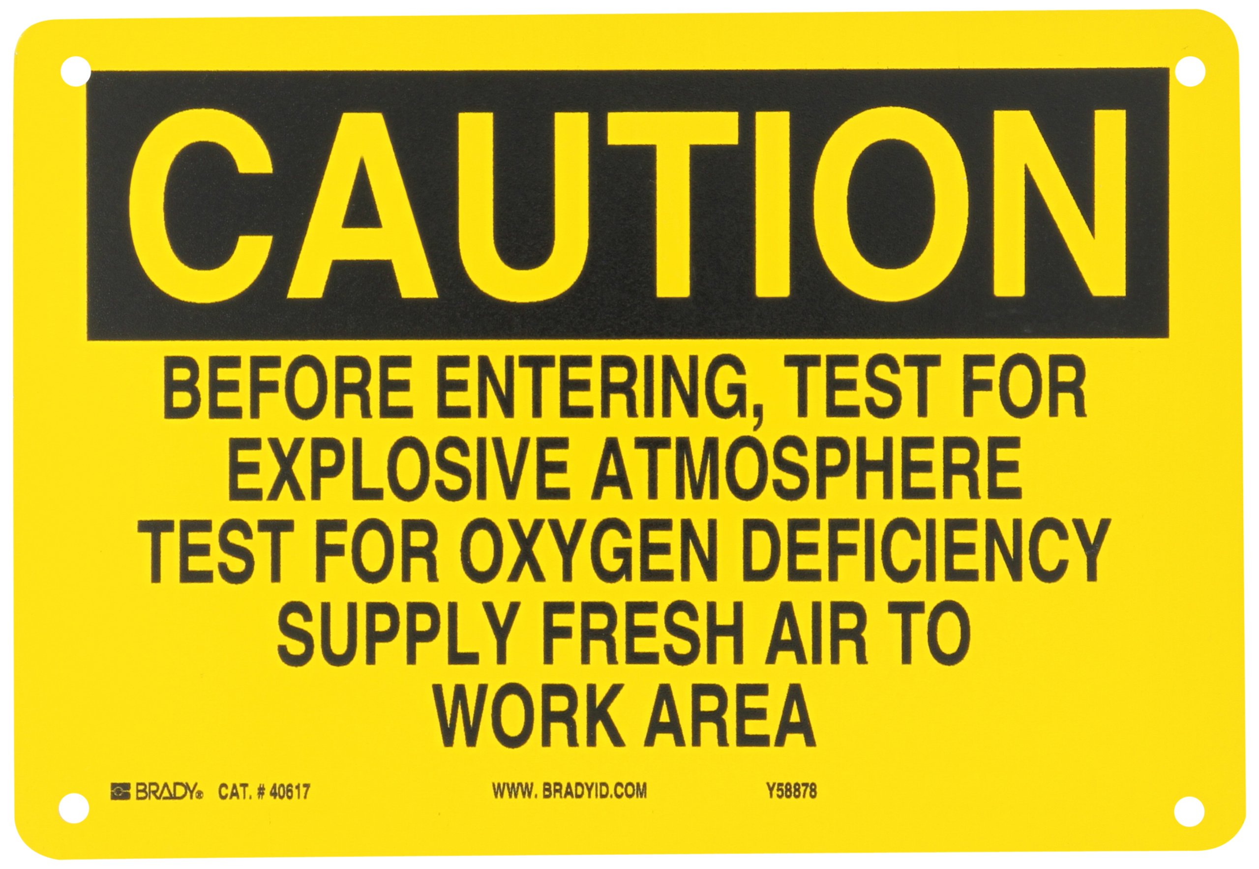 Buy Brady 40617 Aluminum, 7" X 10" Caution Sign Legend, "Before ...