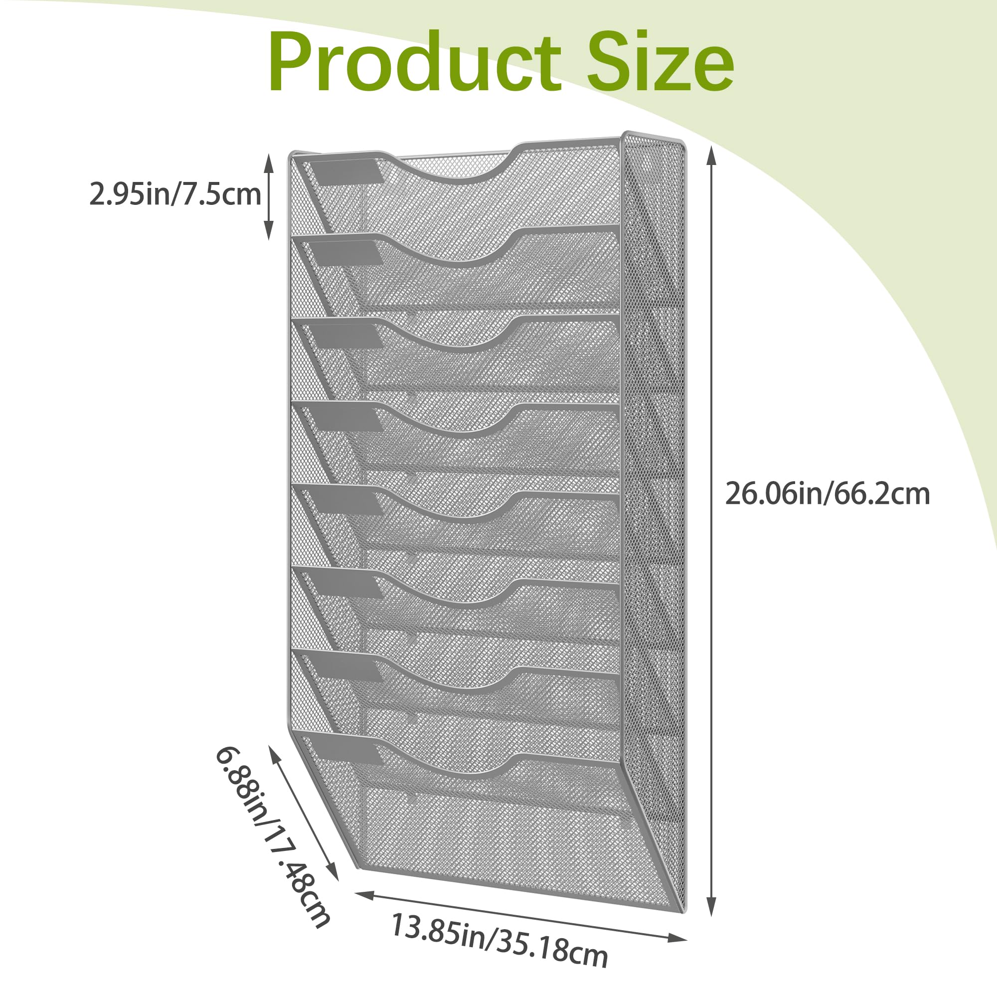 Snapklik.com : EasyPAG 8 Pocket Mesh Wall File Organizer, Hanging Paper ...