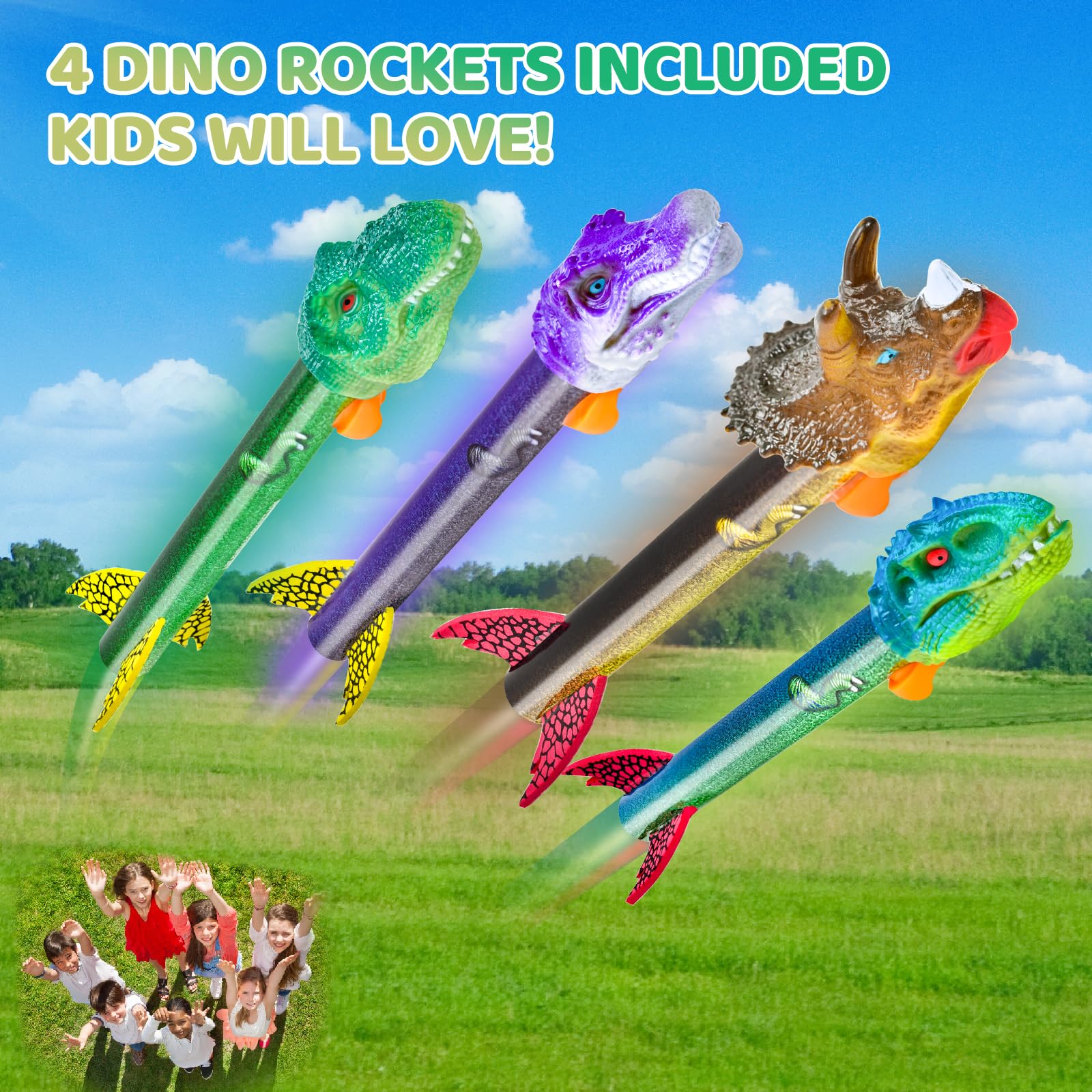 Snapklik.com : HmiL-U Dinosaur Rocket Launcher For Kids-Launch Up To ...