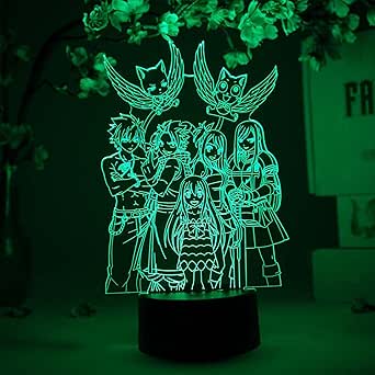 Amazon.com: Otaku Lamps Fairy Tail Guild Fairy Tail – Anime Lamp Figure ...