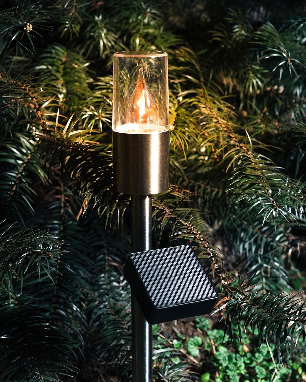 Yoolax Solar Torch Lights Waterproof Dusk to Dawn Pathway Lights 2 Pack ...