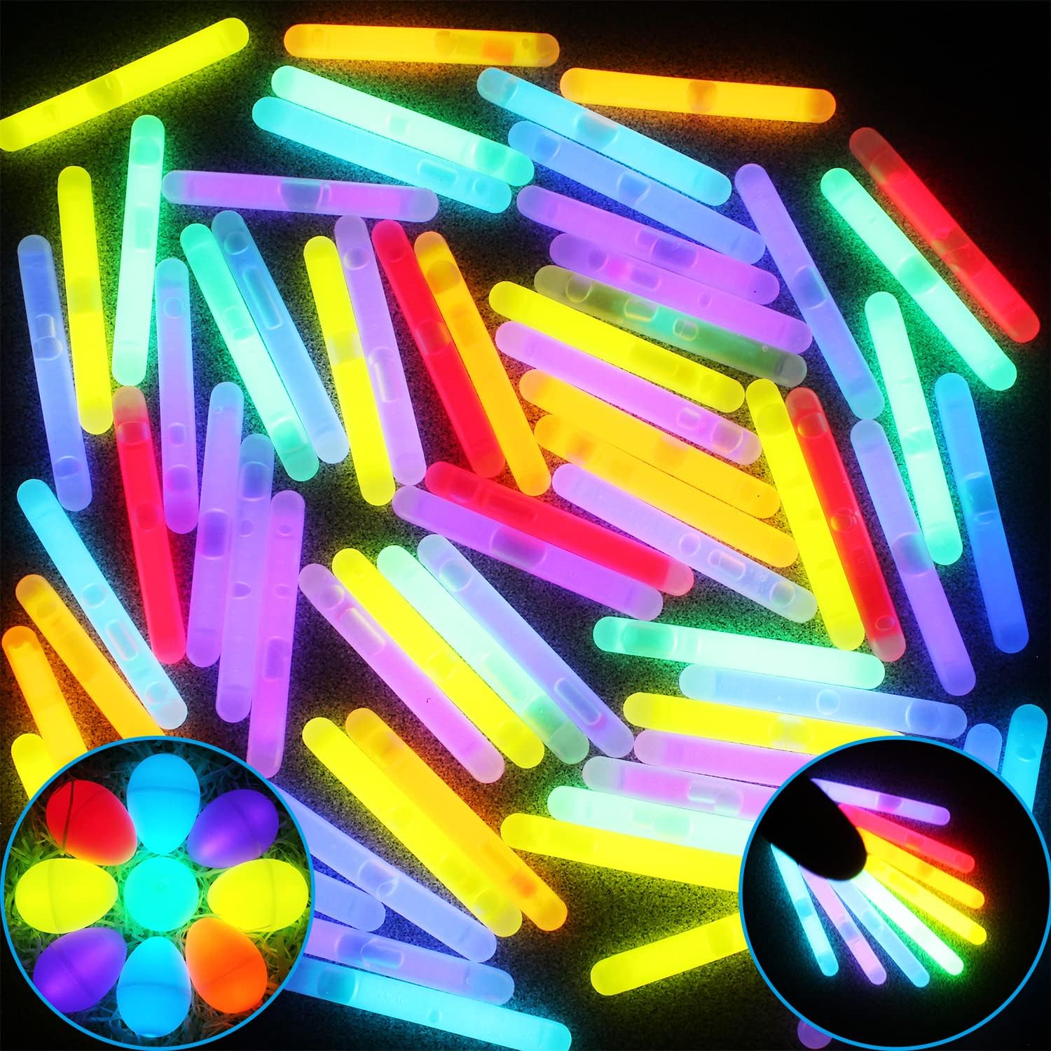Amazon.com: JOYIN 200 Pcs Mini Glow Sticks Bulk with 8 Colors for Party ...