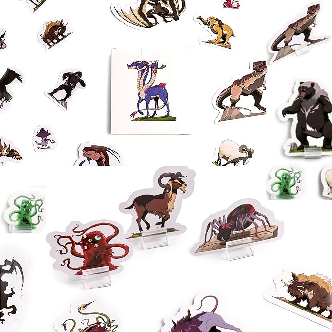 Hexers Beasts Monster and Animals DM Starter Set Flat 2D Miniatures for ...