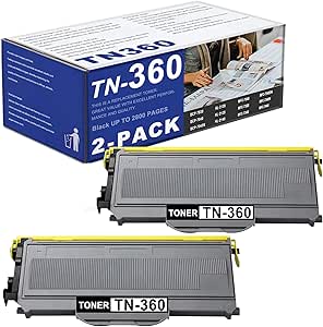Amazon.com: INDI 2 Pack TN-360 TN360 Black Toner Cartridge Replacement for Brother HL-2120 2125 ...