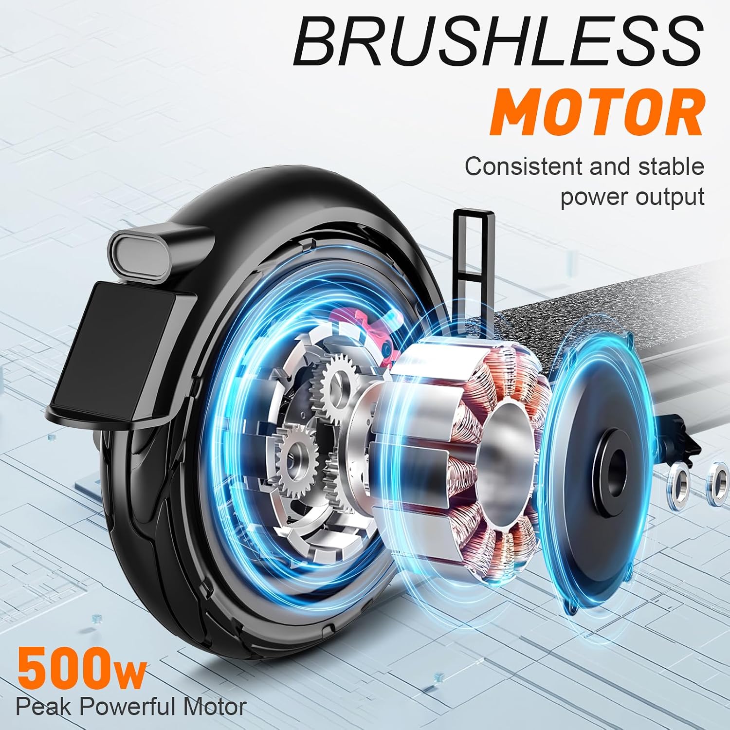 Electric Scooter for Young Adults,21 Miles Range & 19 MPH,500W Motor,10 ...