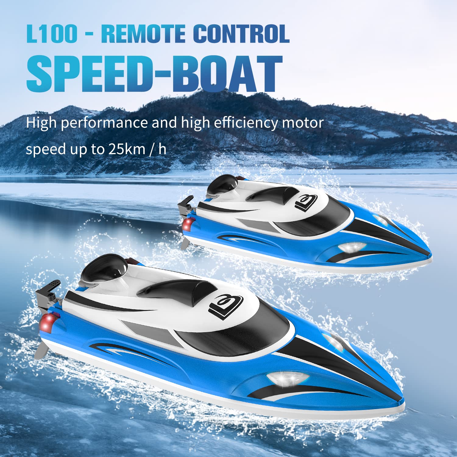 Buy BLLRC L100 Remote Control Boat High Speed Speed Boat Waterproof ...