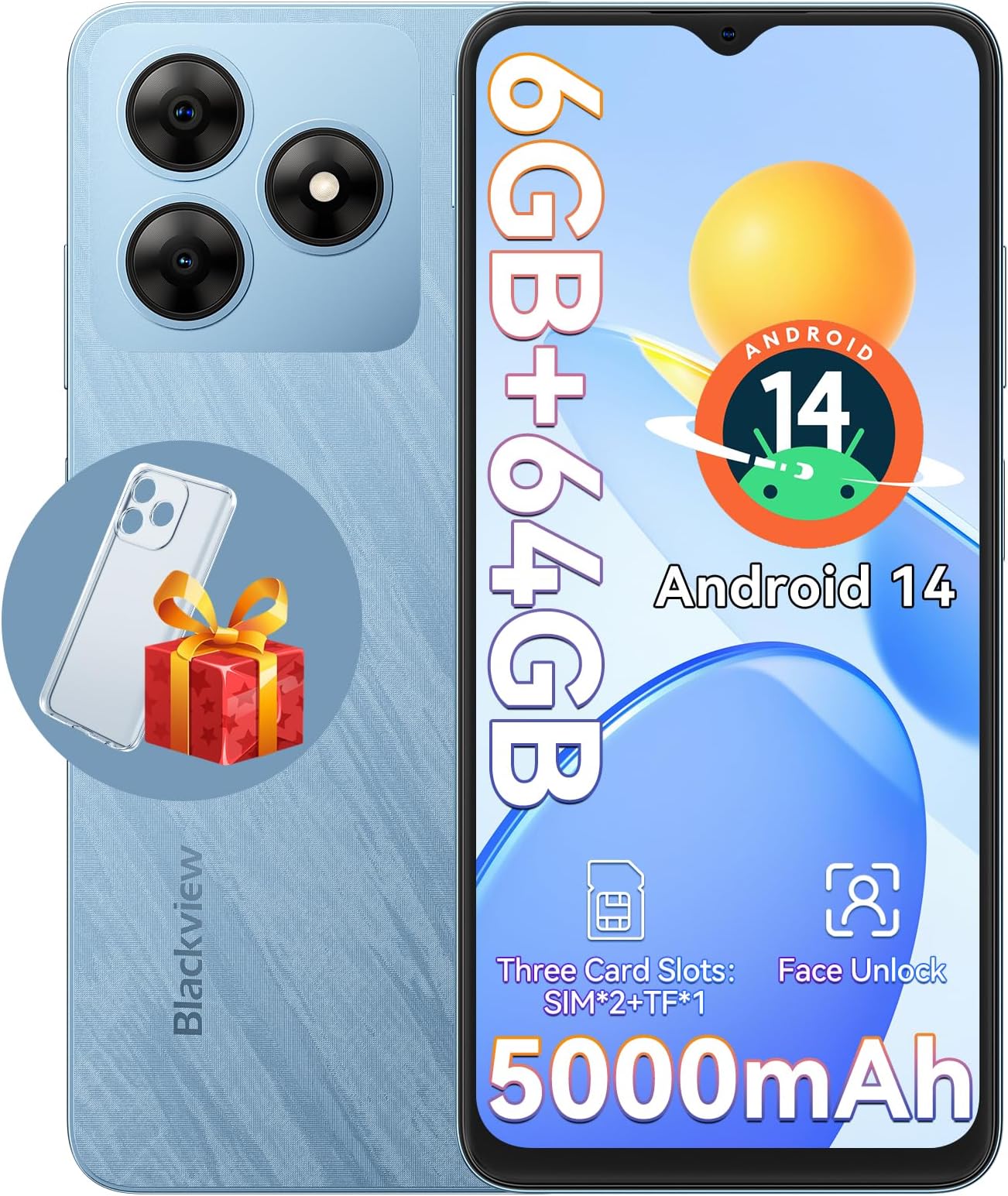 Amazon.com: Blackview Wave 8C Unlocked Cell Phone, Android 14 Unlocked ...