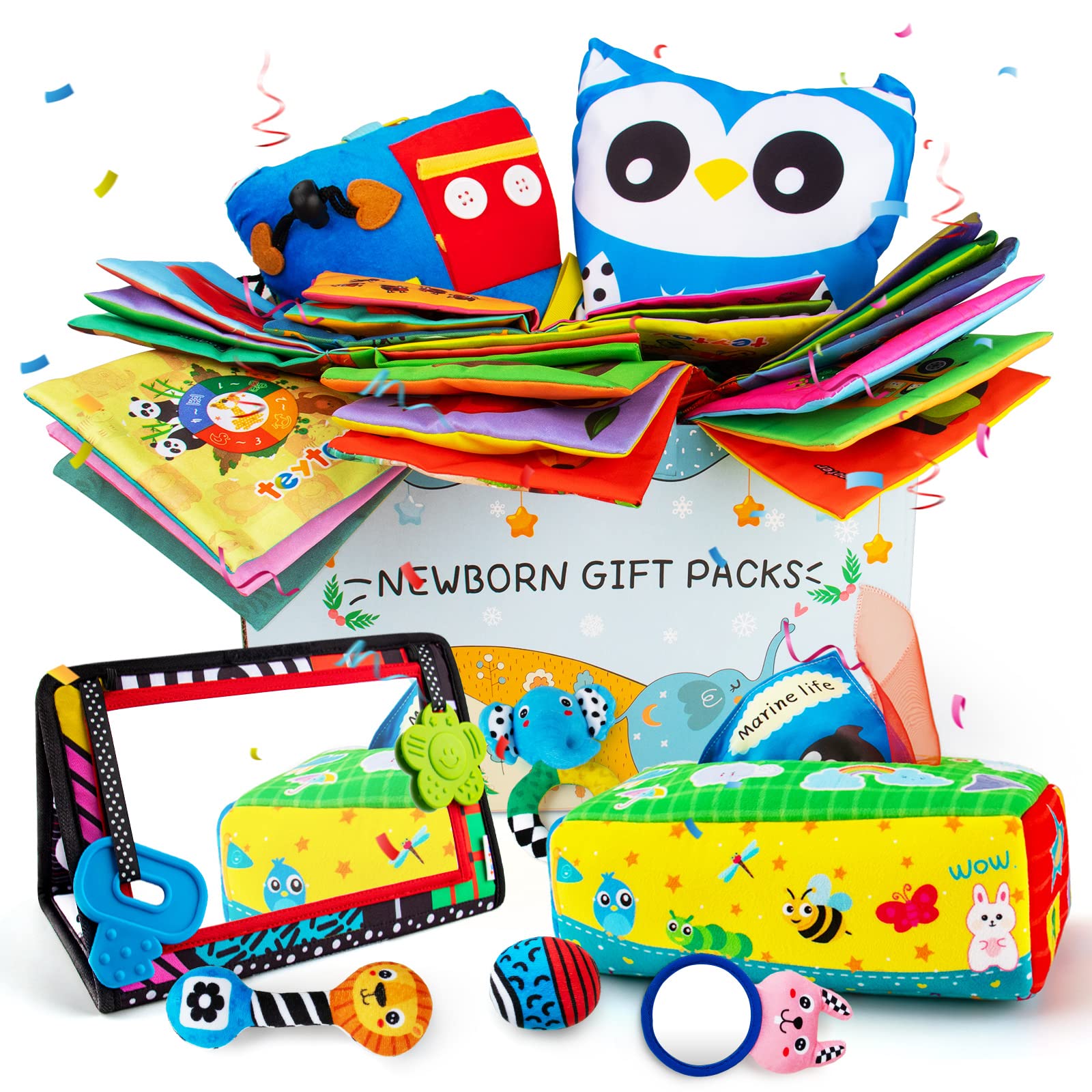 teytoy Baby Toys 6 to 12 Months Tummy Time Mirror Baby Gift Set Newborn ...