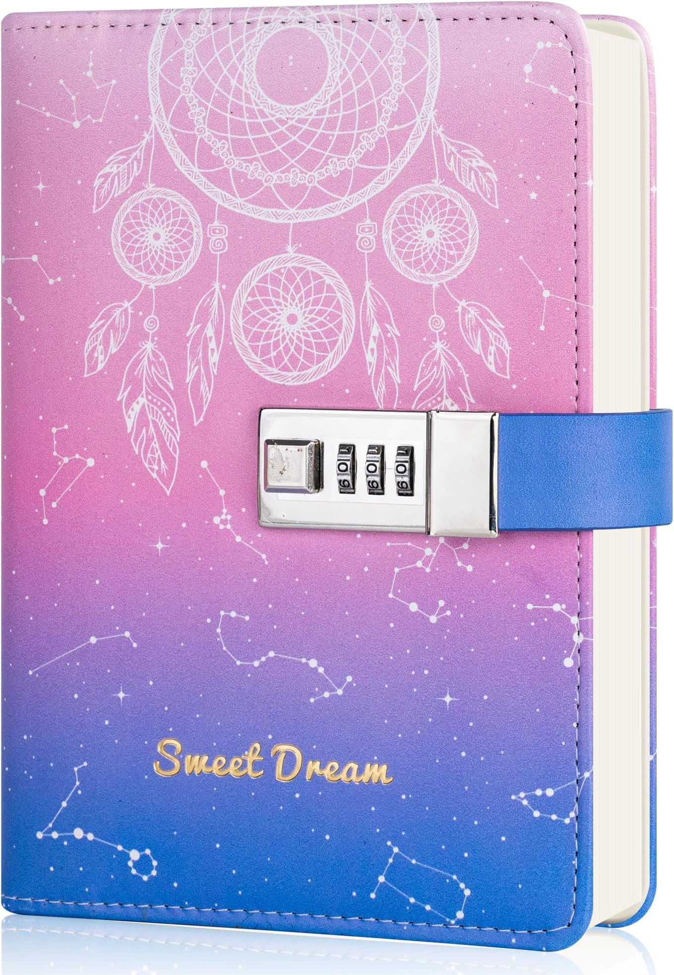 Amazon.com : CAGIE Diary with Lock for Girls Women Leather Secret ...