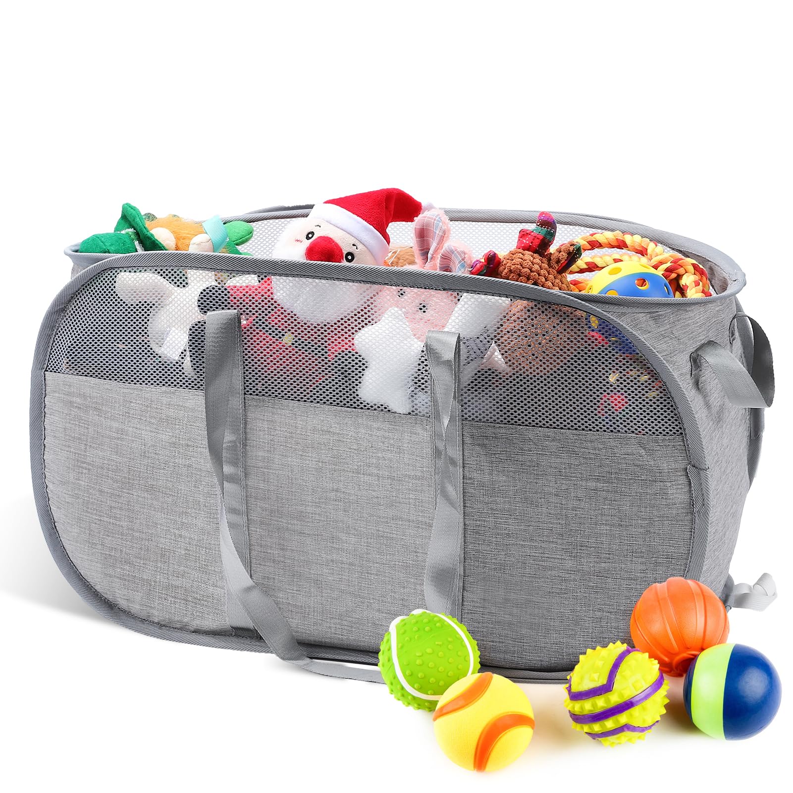 Amazon.com: MEWTOGO Large Collapsible Dog Toy Basket - Dog Toy Storage ...