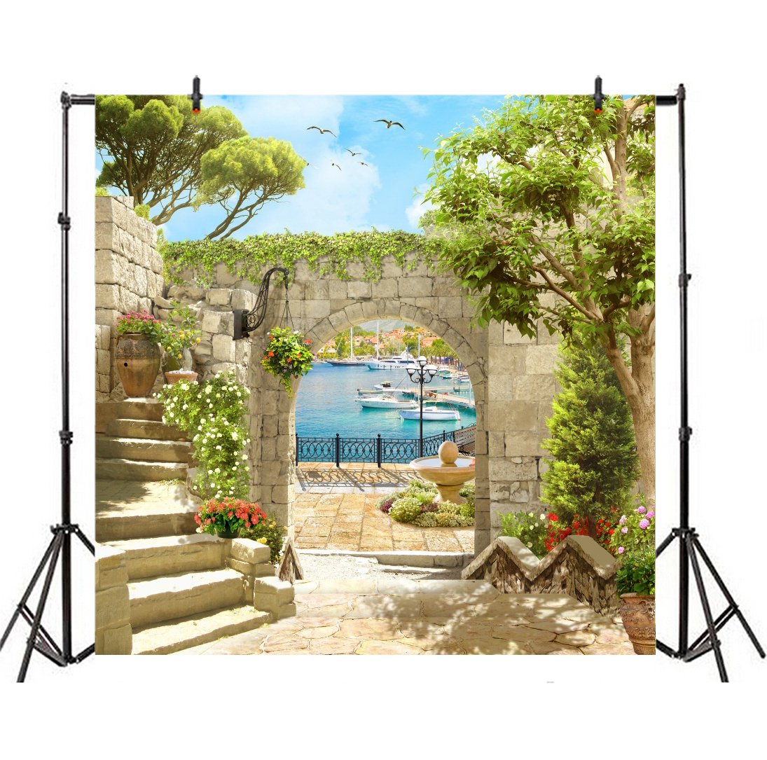 Amazon.com : Leyiyi Spring Outdoor Seaside Scenery Backdrop 7x7ft ...