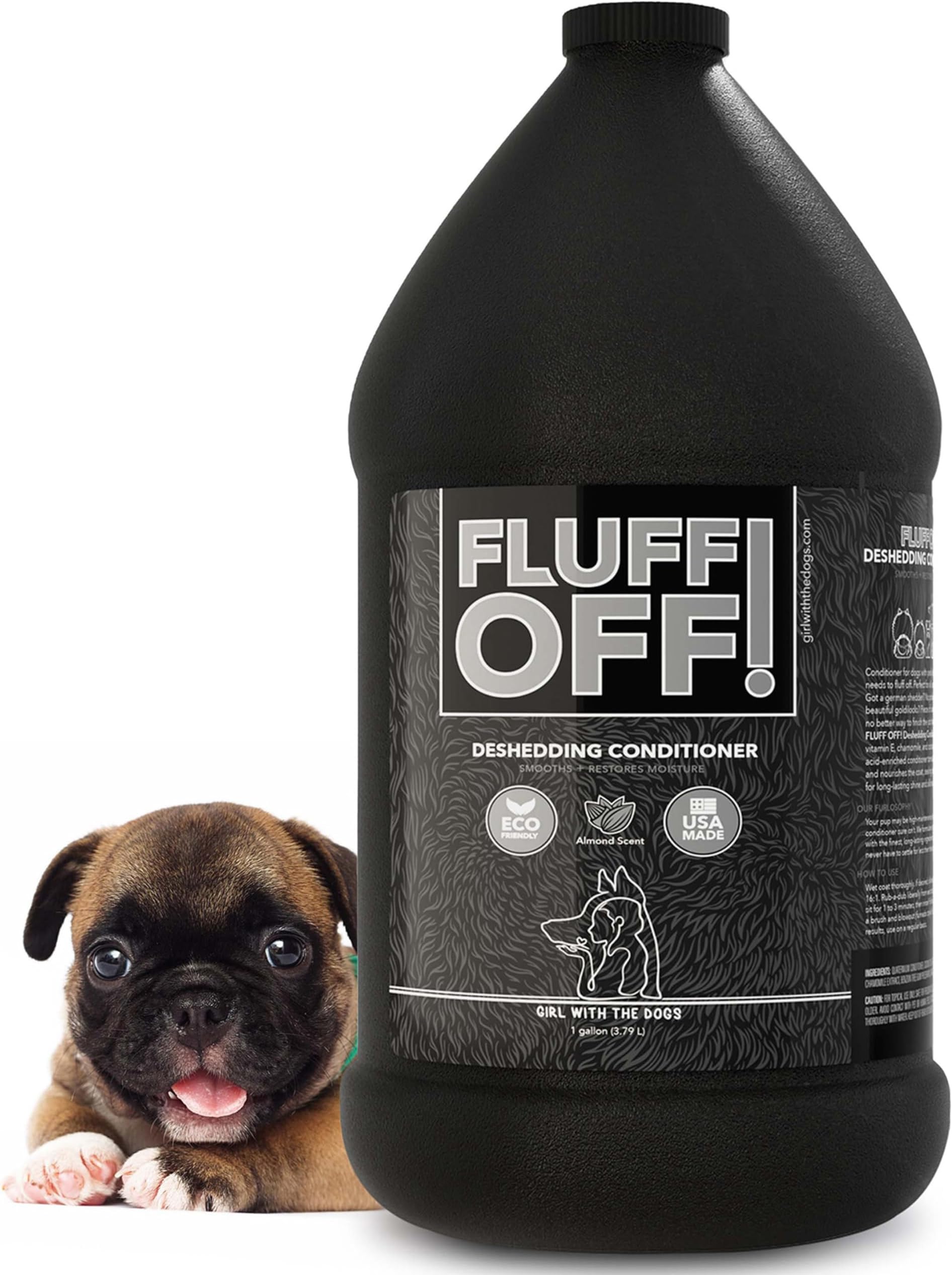 Amazon.com : FLUFF OFF! by Girl With The Dogs, Natural Deshedding Dog ...