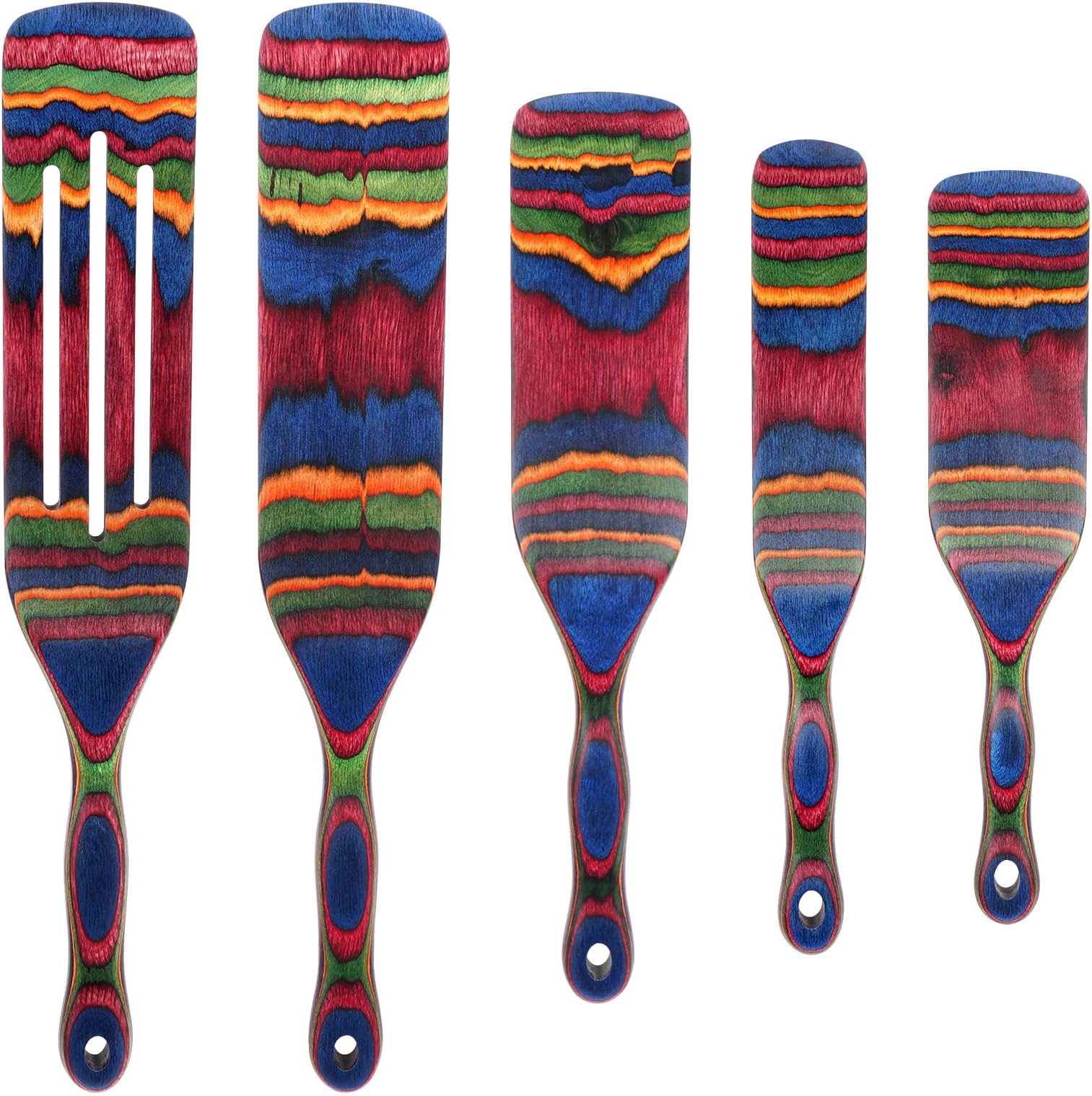 Amazon.com: 5pc Wood Cooking Utensils Set - Wooden Spoons for Cooking ...