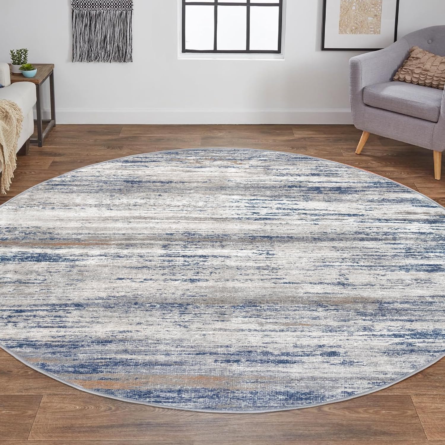 Amazon.com: KOZYFLY Modern Abstract Round Washable Rug 5Ft, Non-Slip ...