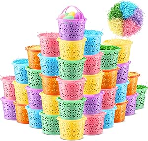 Amazon.com: Macarrie 36 Pcs Easter Baskets for Kids Small Plastic ...