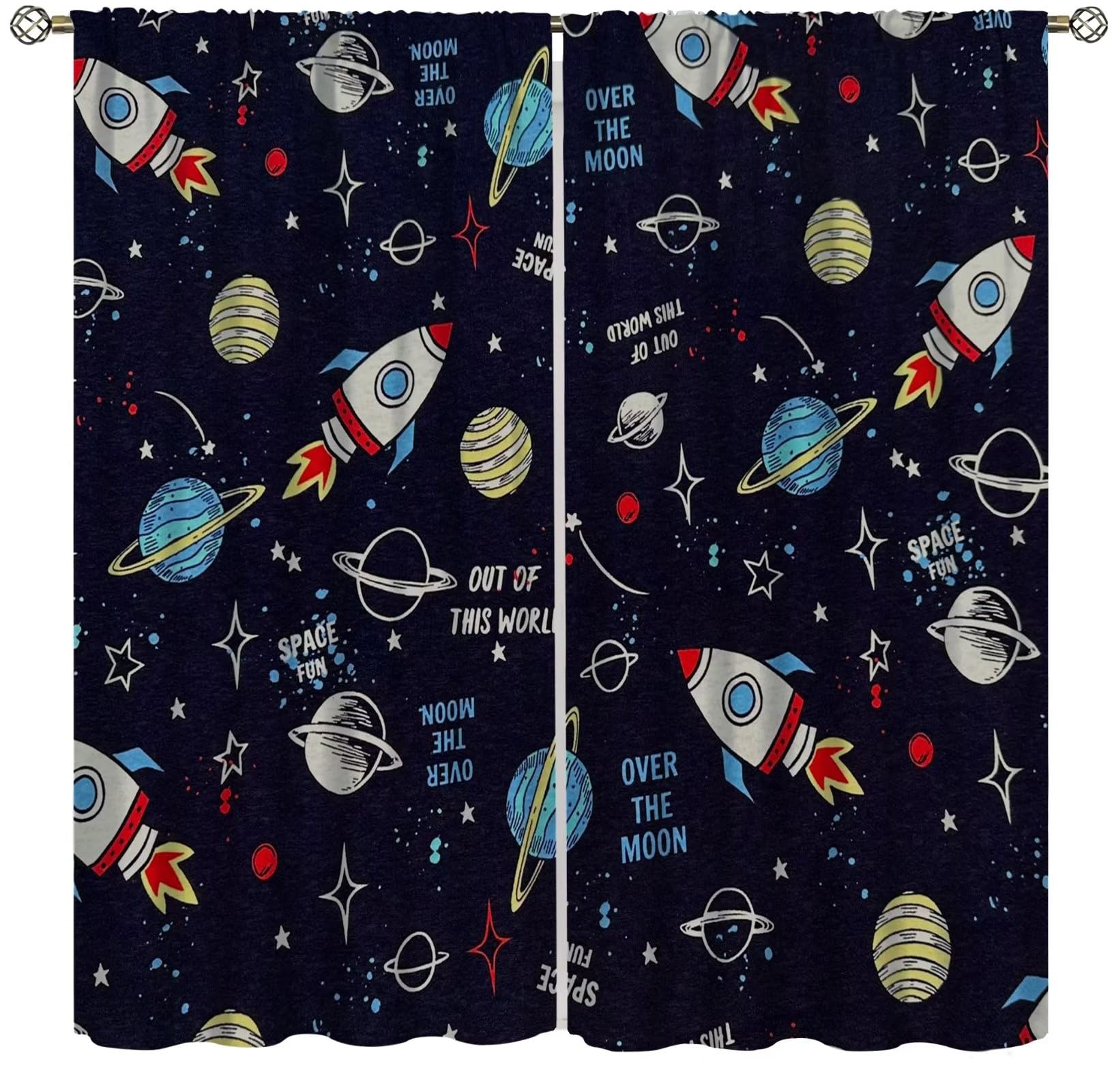 Amazon.com: Universe Decor Curtains for Living Room Home Party,Card ...