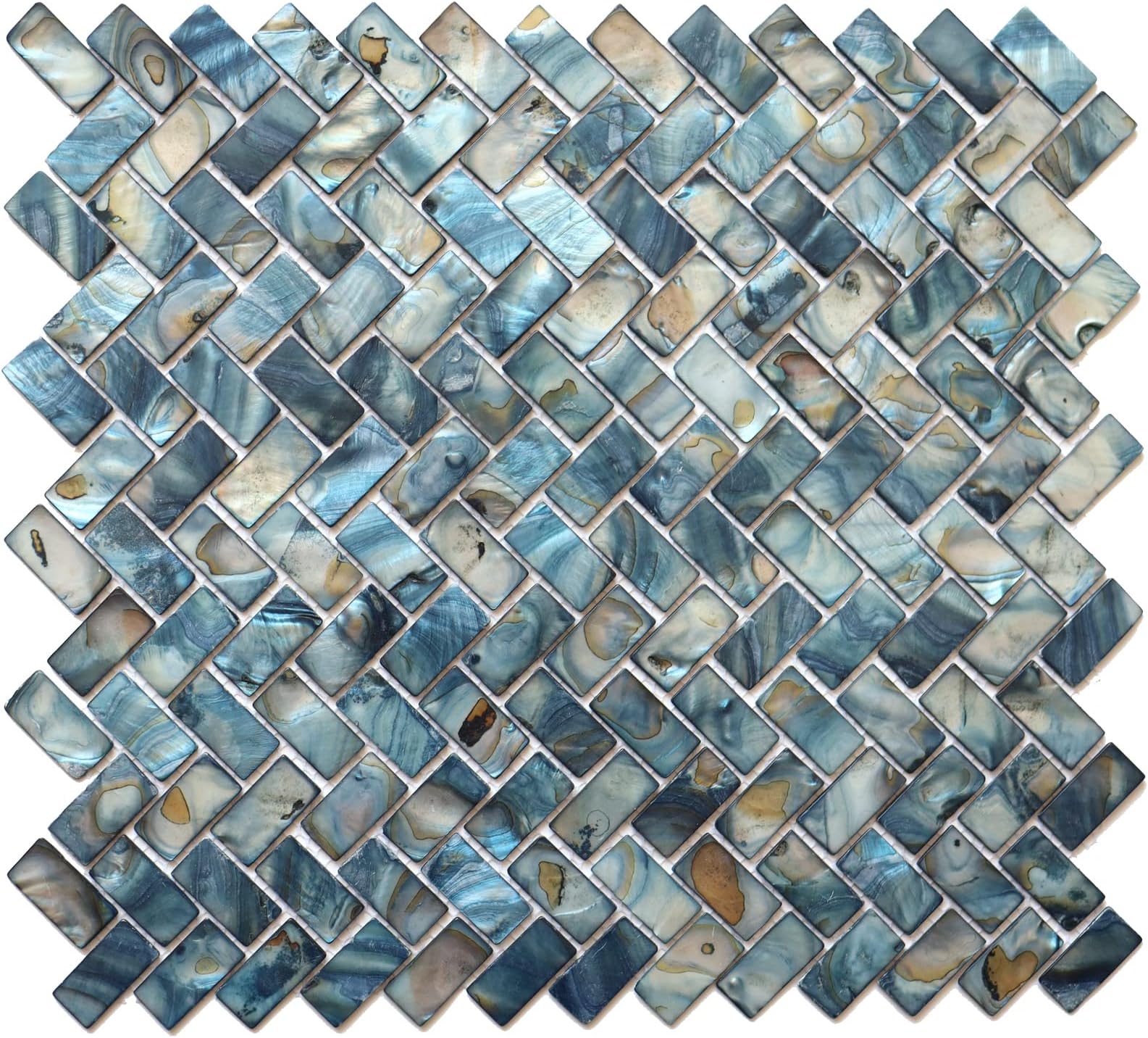 Mother of Pearl Oyster White Natural Sea Shell Seamless Herringbone ...