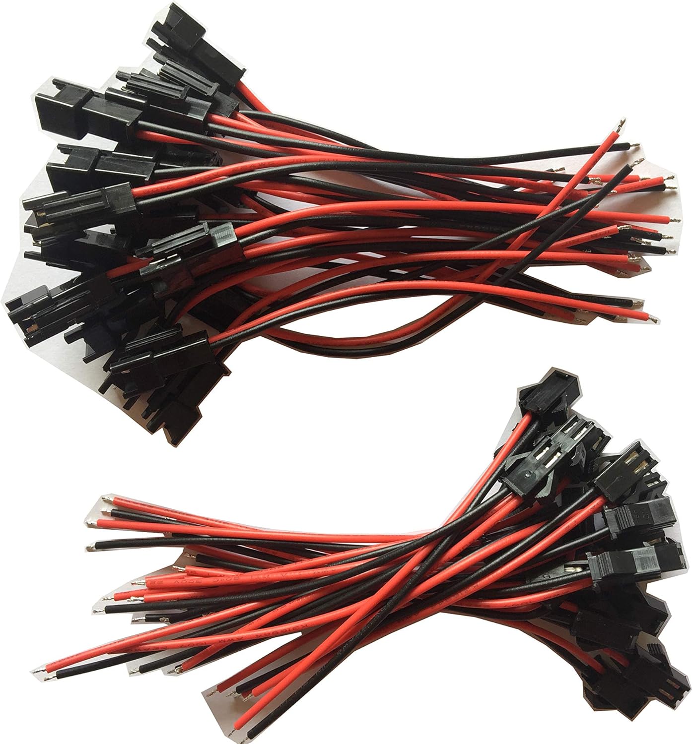 22 AWG JST SM 2 Pin Plug Male And Female Connector Adapter With 100 MM Electrical Cable Wire For ...