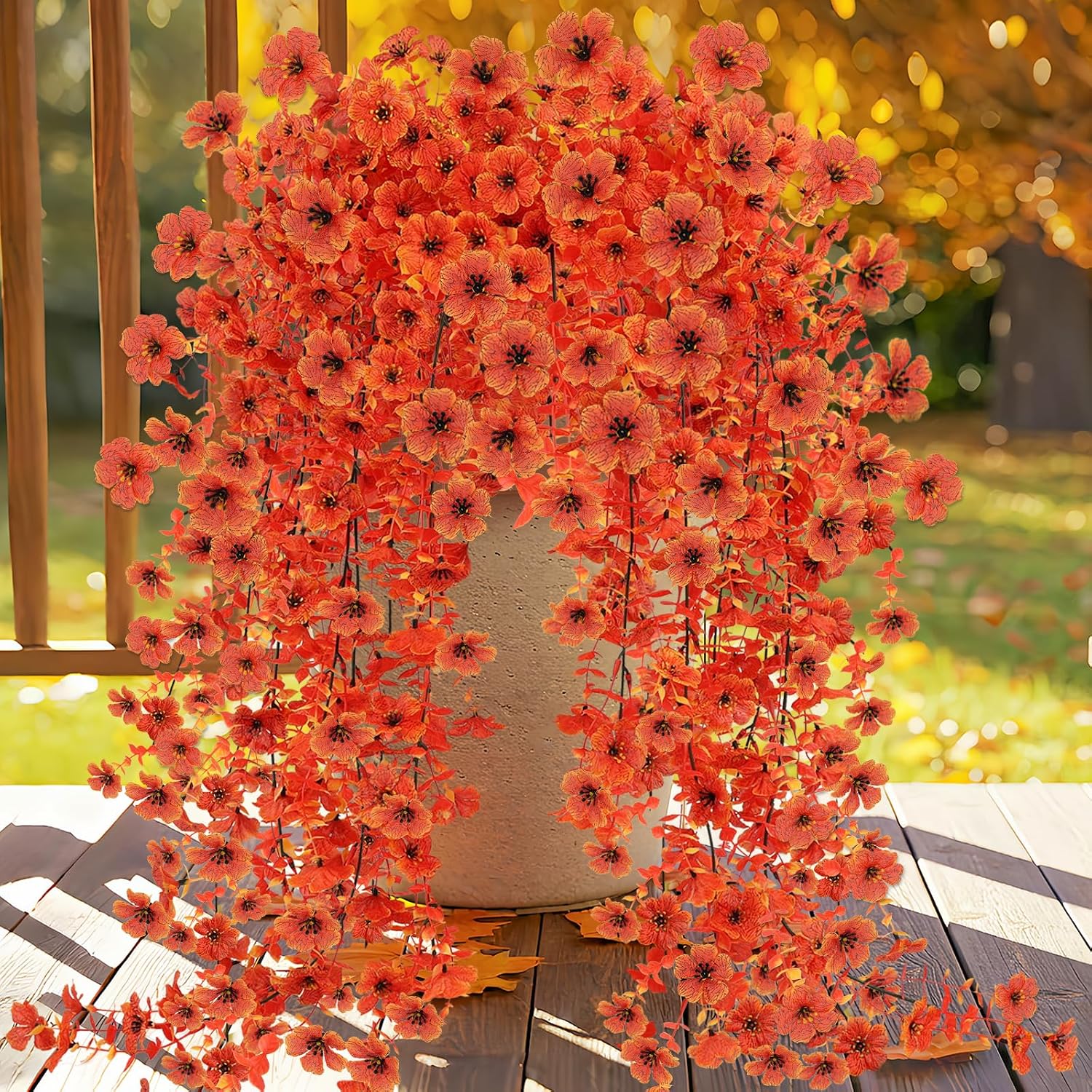 Amazon.com: Artificial Fall Fake Flowers for Outdoor Fall Decoration ...