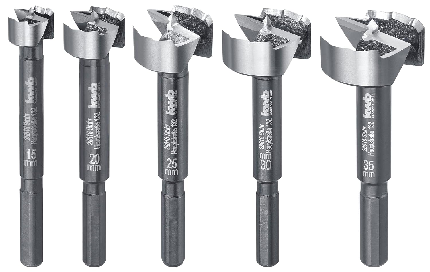 kwb Forstnerbohrer-Set, limitiertes Vorteilsset, 15, 20, 25, 30 und 35 ...