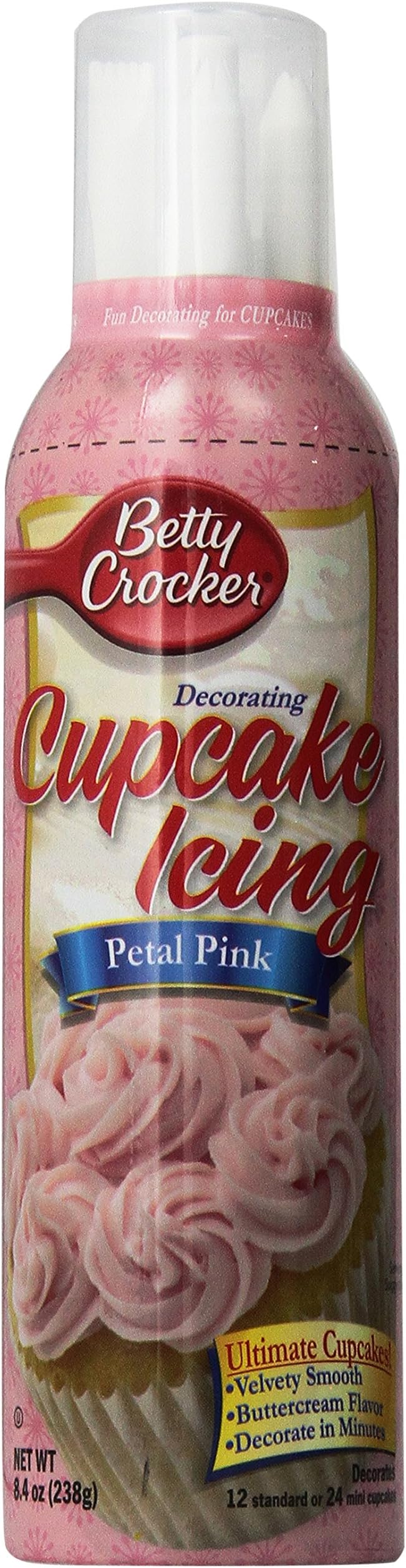 Amazon.com : Betty Crocker, Cupcake Icing, Petal Pink, 8.4oz Can (Pack ...