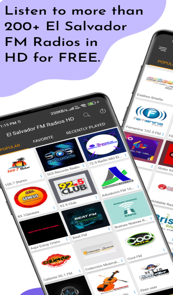 El Salvador FM Radios HD - App on Amazon Appstore