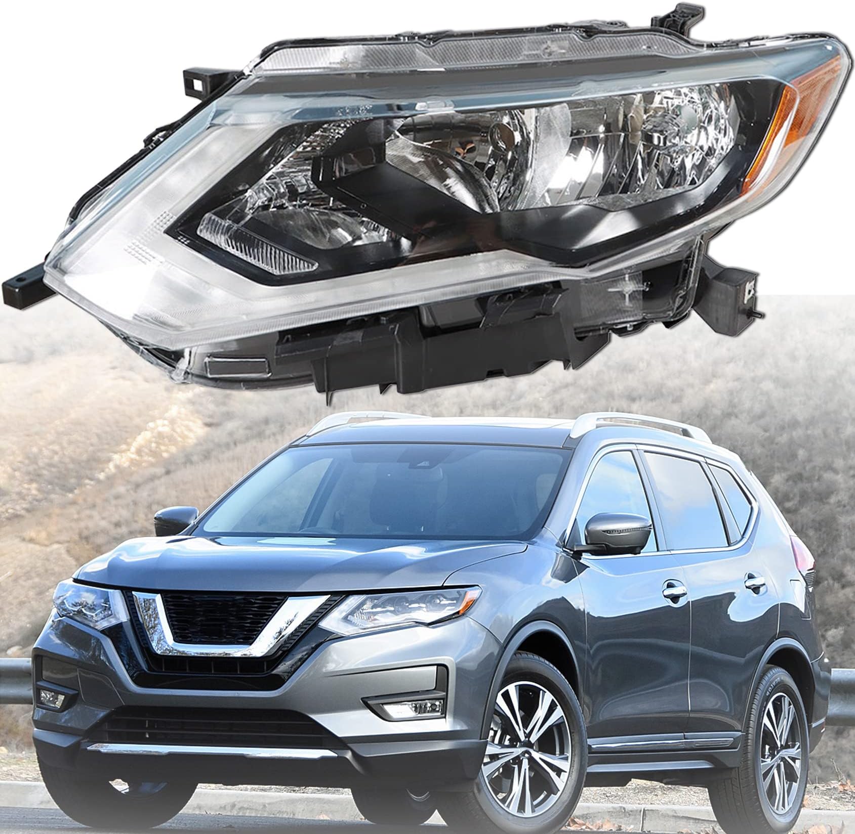 Amazon.com: ANTUKO Headlight Assembly Replacement for 2017 2018 2019 ...