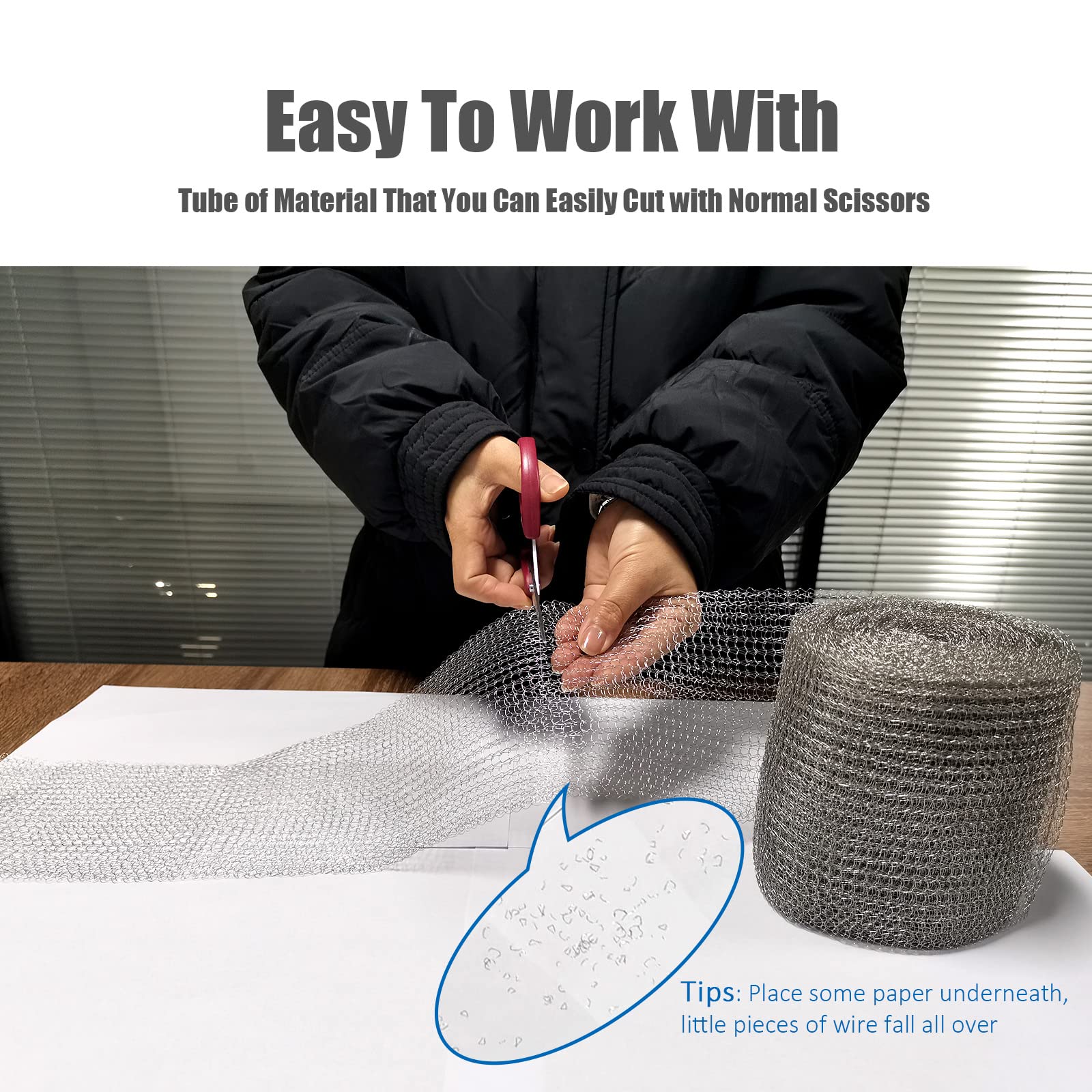 Snapklik.com : Upgraded 5 X 50 Ft Wire Mesh Hole Fill Fabric, Stainless ...