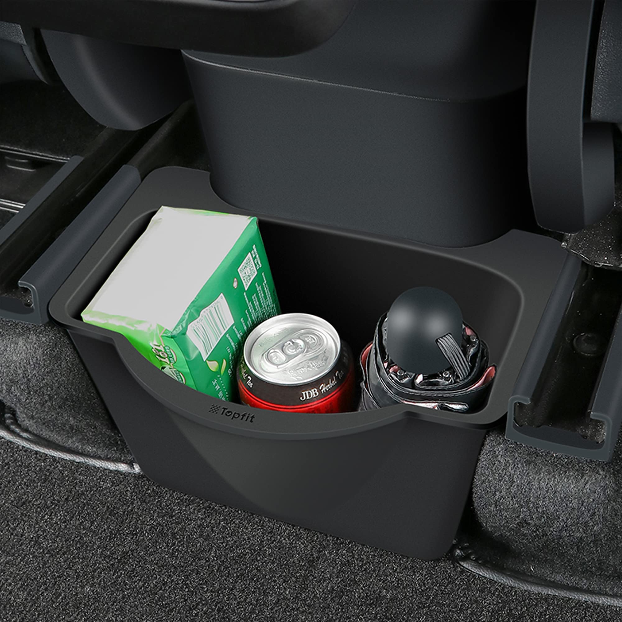 topfit Tesla Model Y Organizer 2nd Row Center Console Storage Box Rear ...