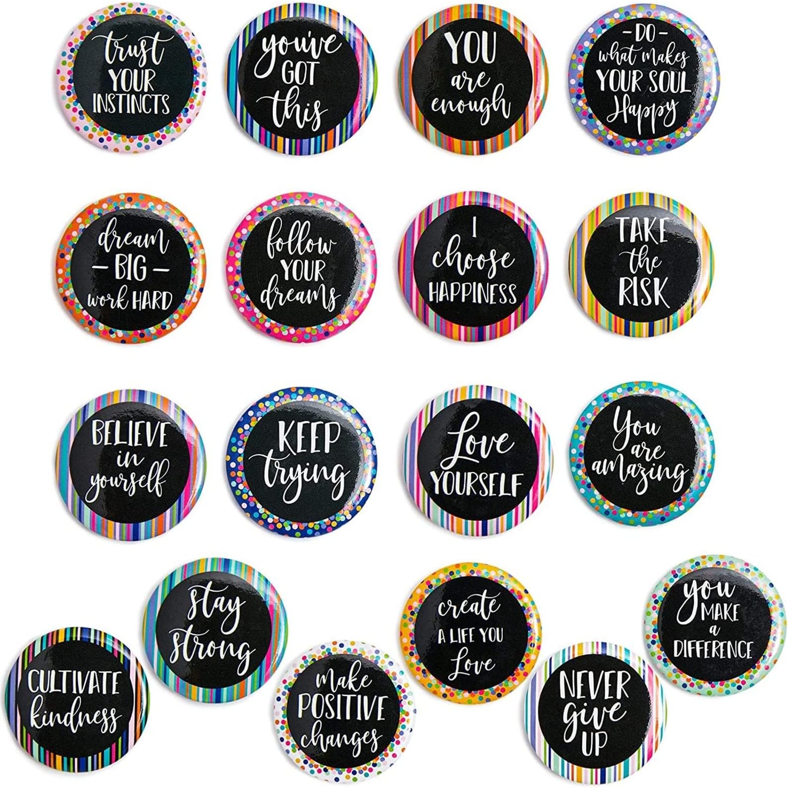 Amazon.com: S&O Set of 15 Inspirational Magnets for Fridge - 1.5 ...