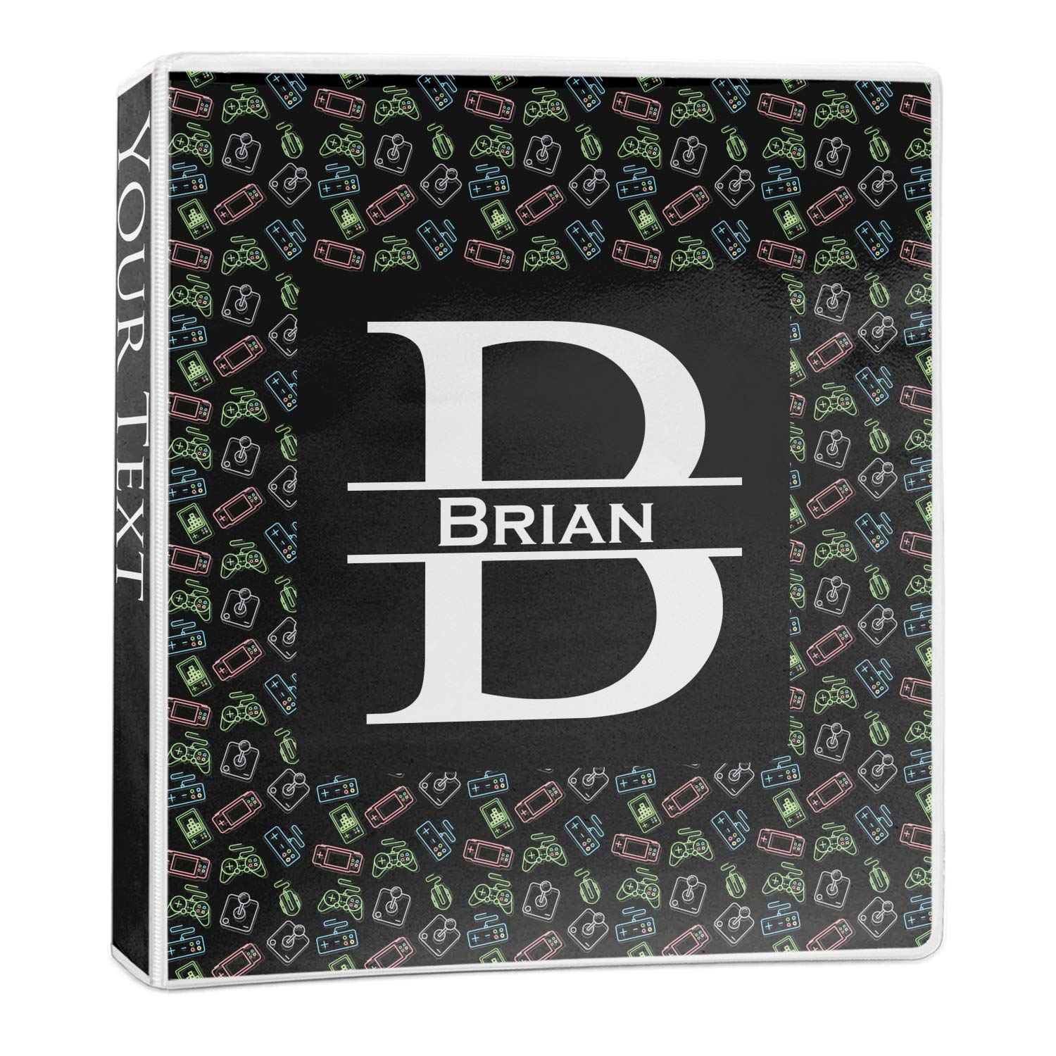 Amazon.com : Personalized Video Game 3-Ring Binder - 1 inch : Office ...