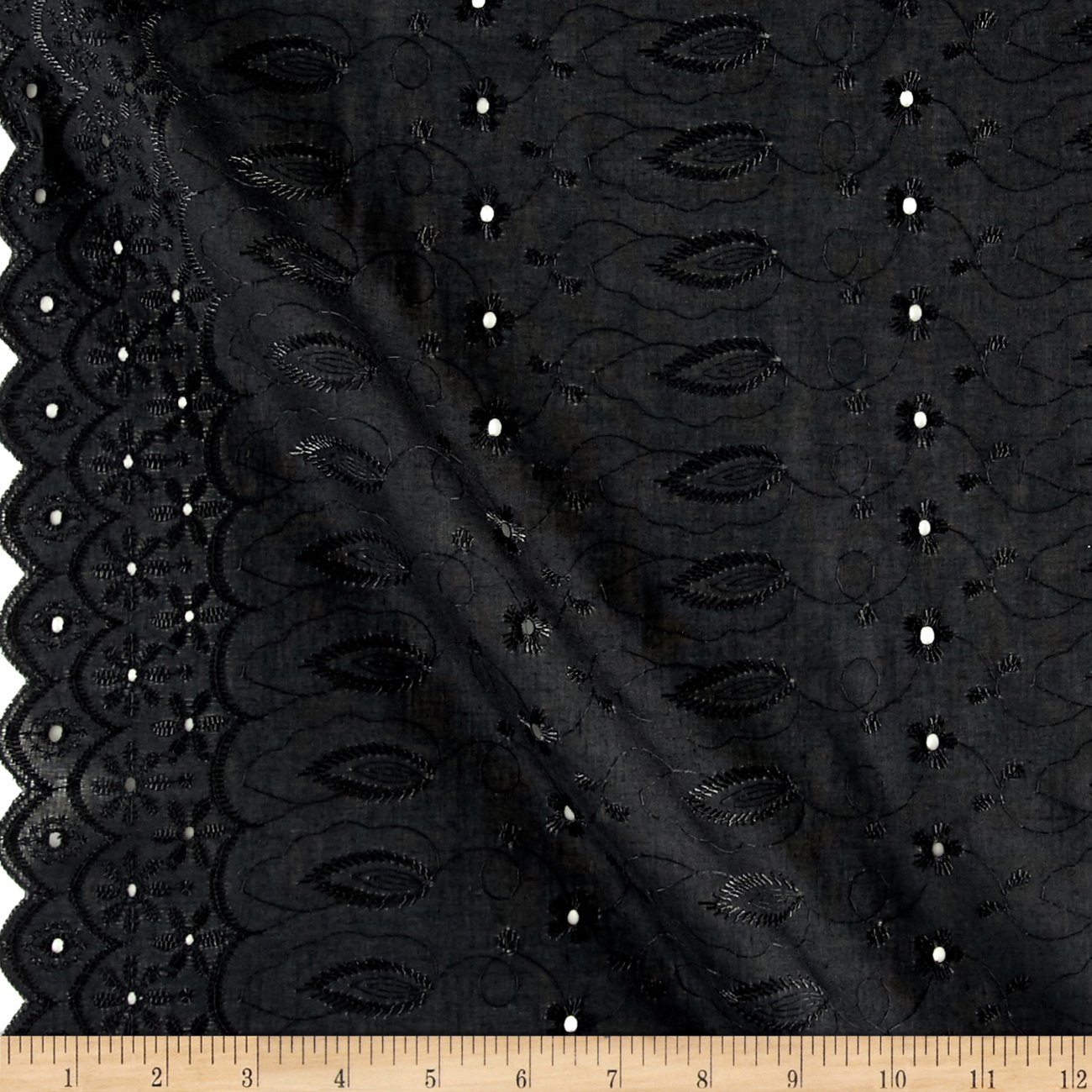 Amazon.com: Ben Textiles Fancy Allover Eyelet, Black Yard : Arts ...