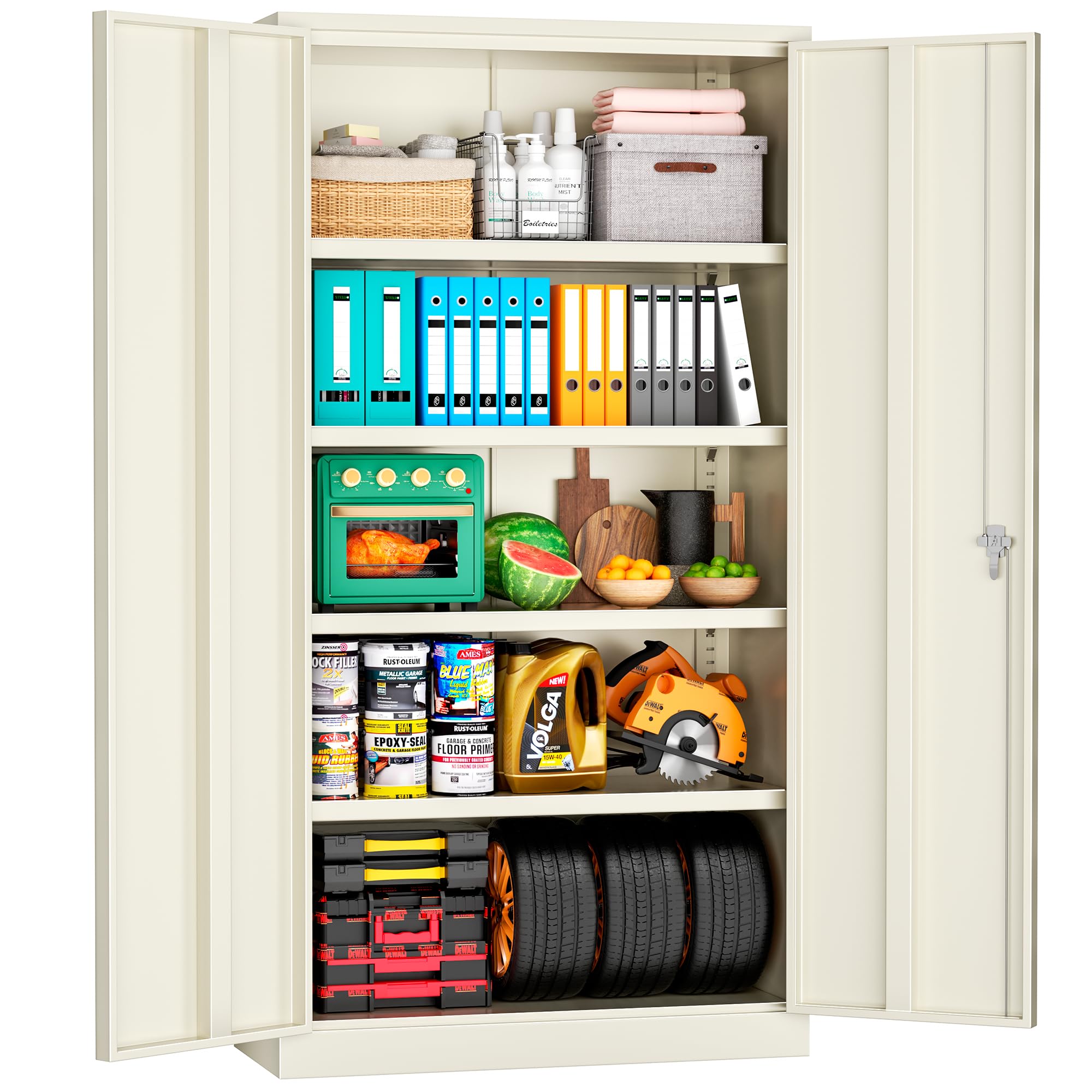 Amazon.com: Superday Locking Metal Cabinet 72"×36"×18", Tall Storage ...