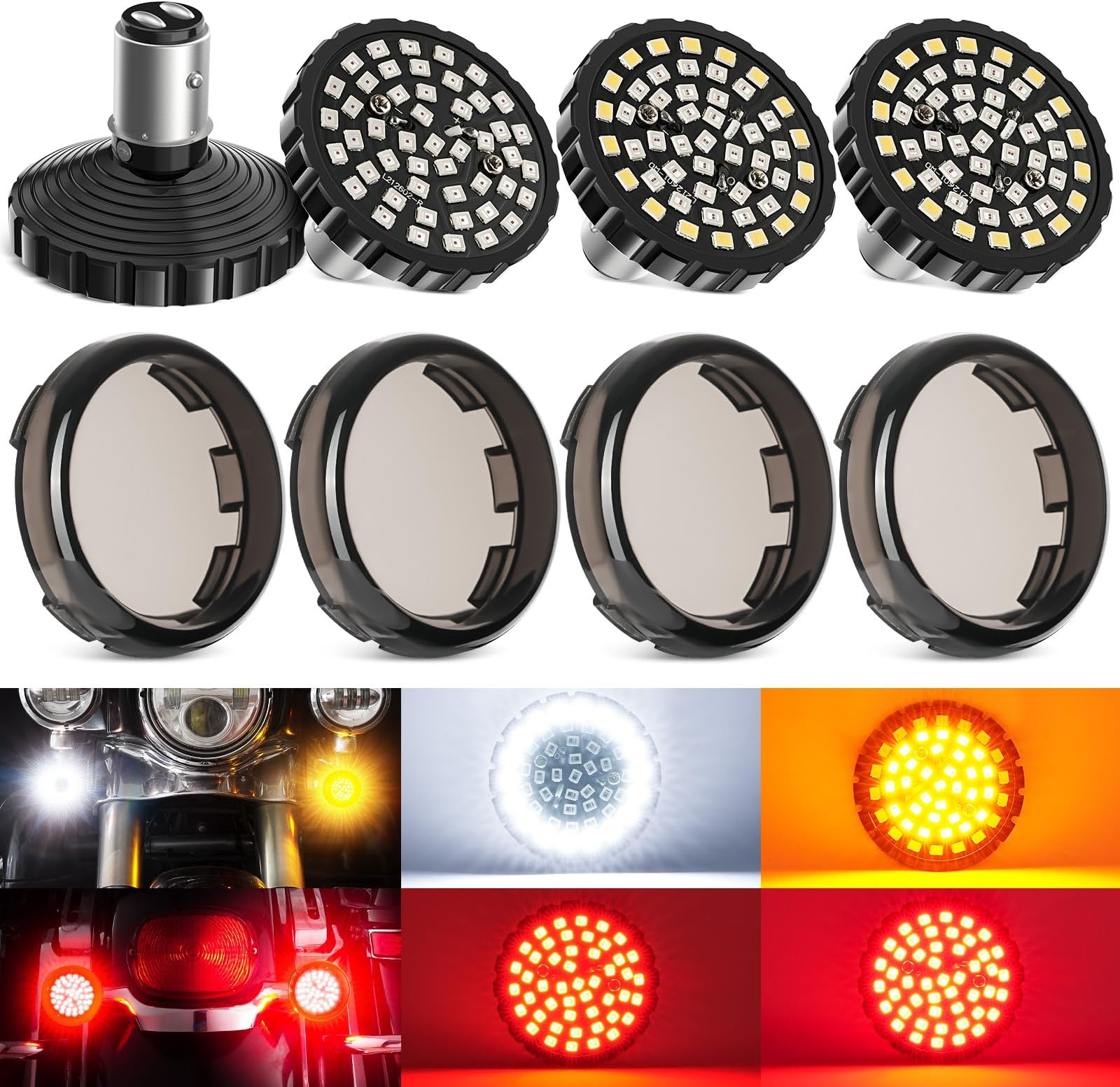 Amazon.com: Benlari 1157 LED Turn Signals Bulbs 2" Motorcycle Front ...