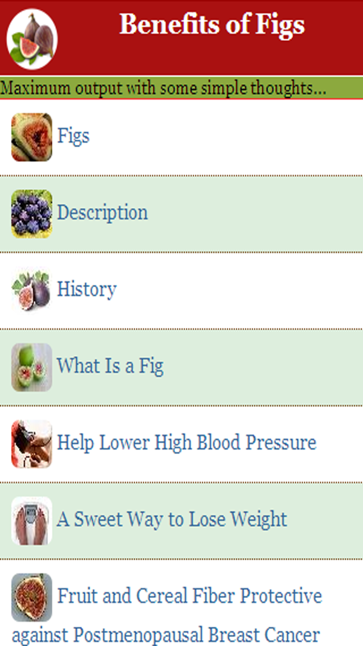 Benefits of Figs - App on Amazon Appstore