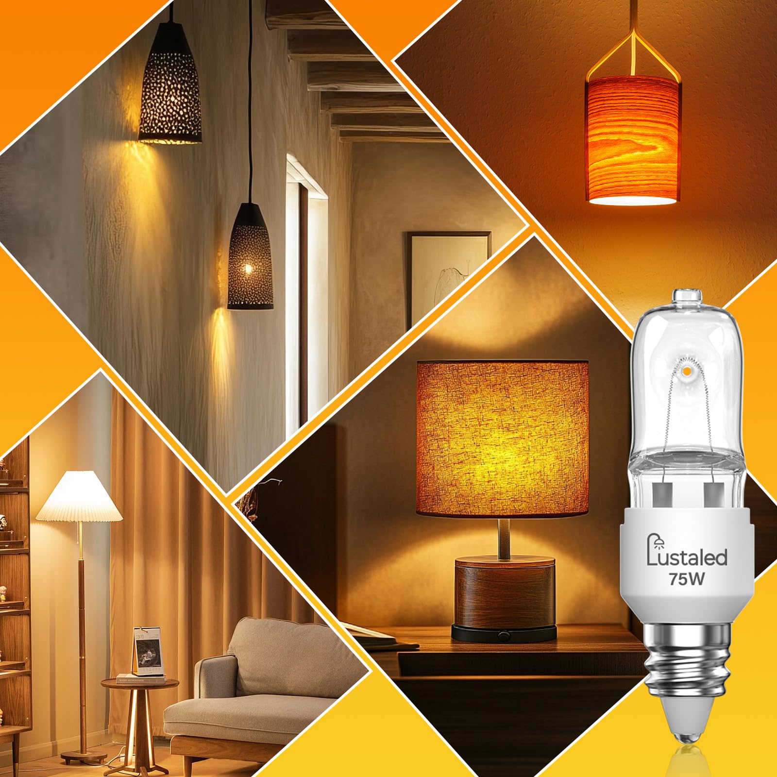 E14 Bulb Bluex Bulbs BlueX Halogen 50-Watt EQ T4 Warm White Mini ...