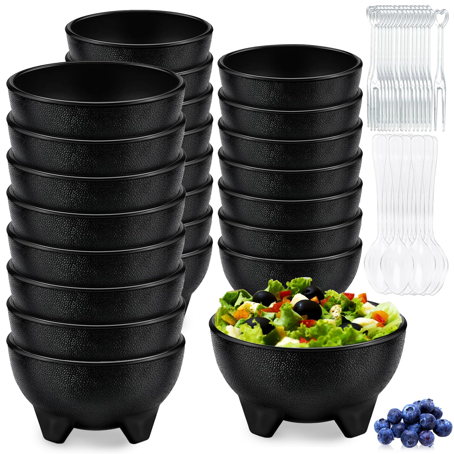 Amazon.com | LOSYHU 24 Pack 13.5 OZ Salsa Bowls for Party, Salsa ...