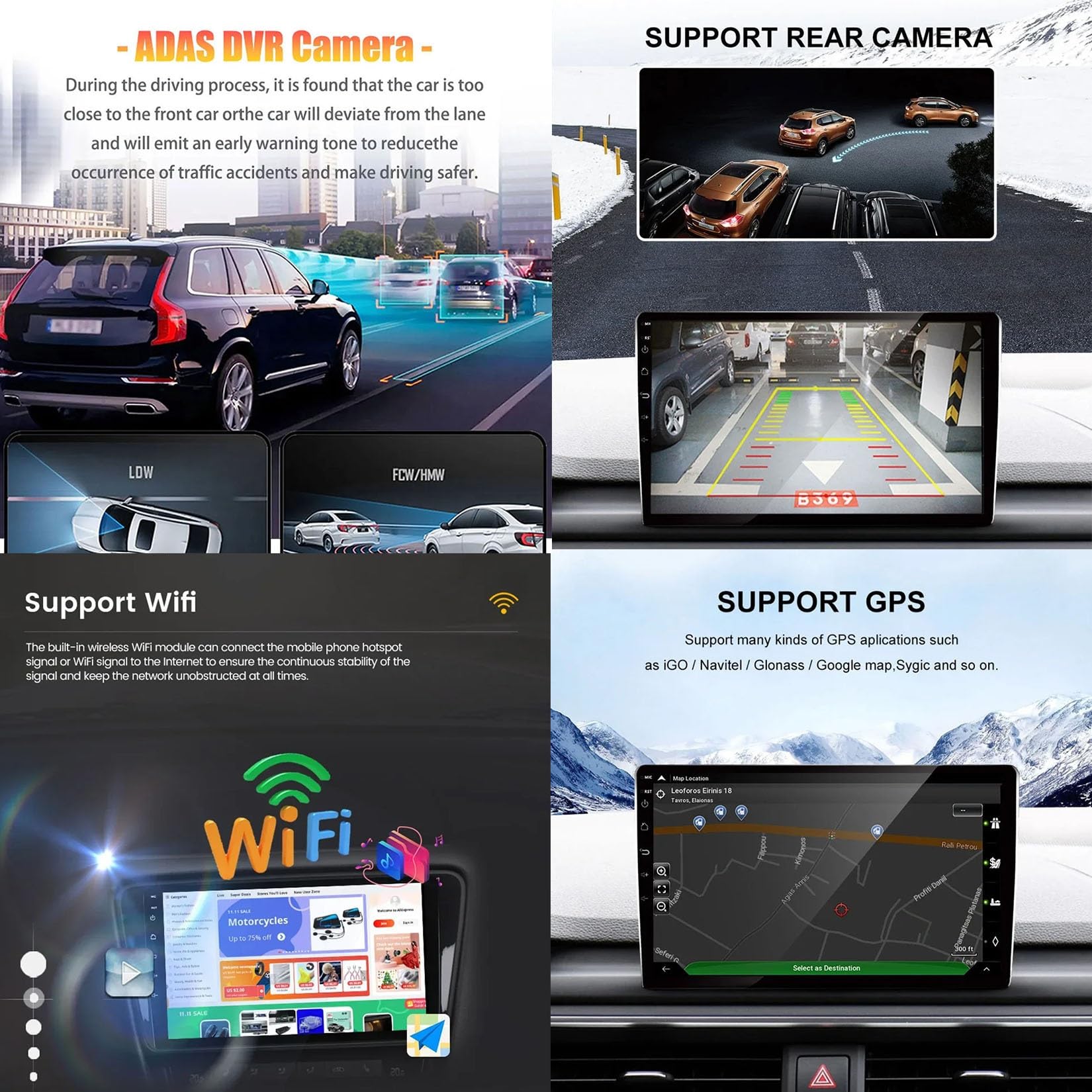 Navigatore GPS Integrato Auto Android 14 Autoradio Per Alfa Romeo ...