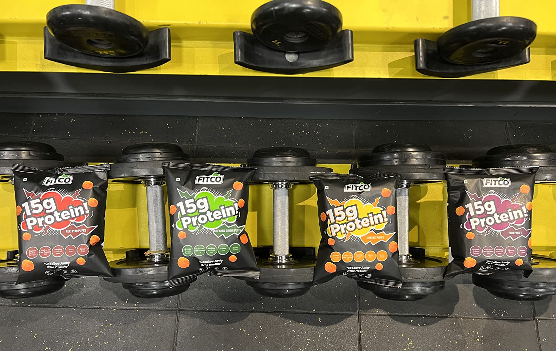 Fitco Protein Snacks - Gluten free Healthy Puffs | Combo (Pack of 4 ...