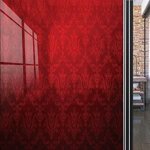Frosted Glass Window Film Dark Red Window Film Glass Films Poster ...